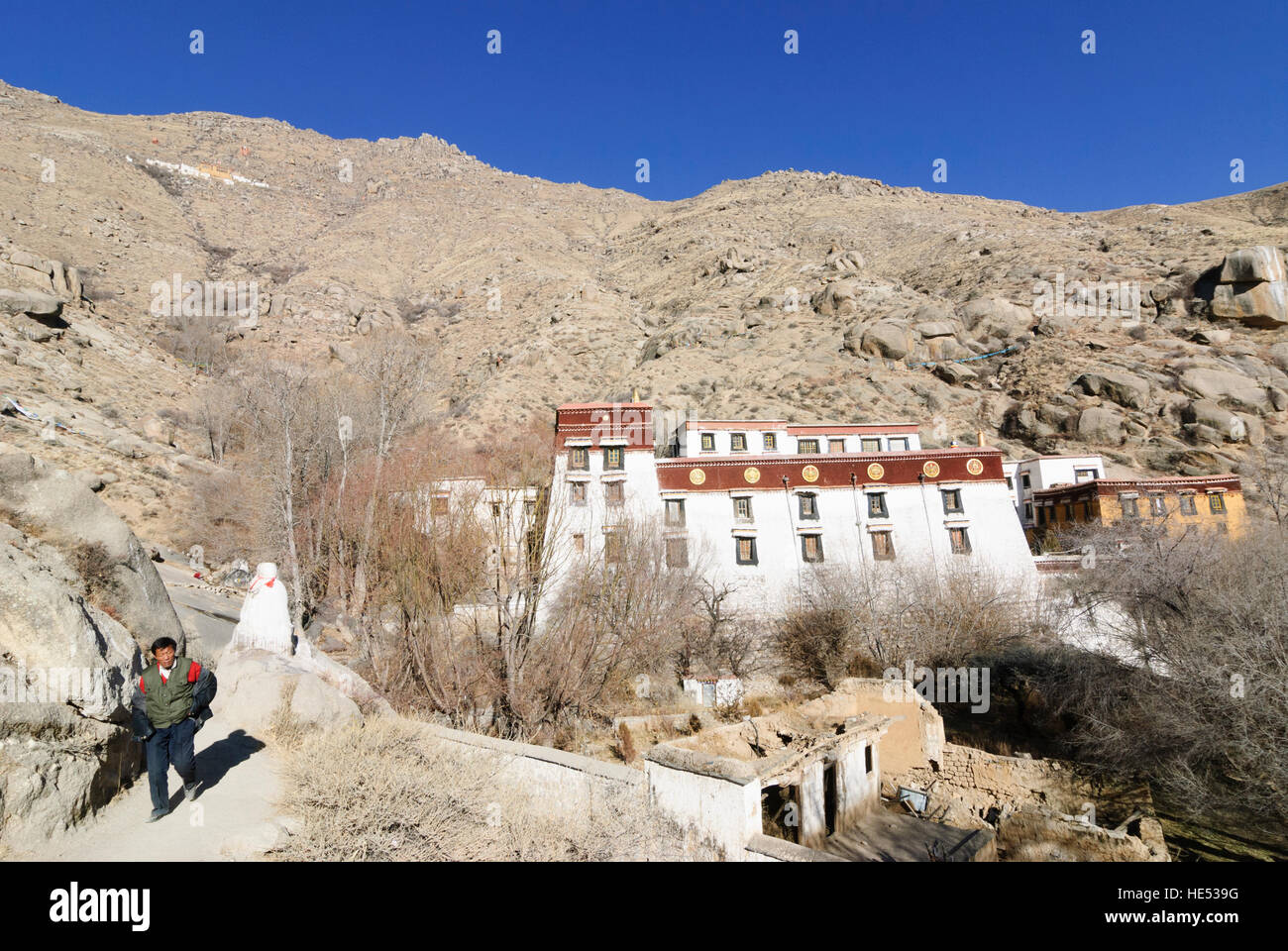 Lhasa: Monastery Sera; Kora (pilgrimage route) around the monastery ...