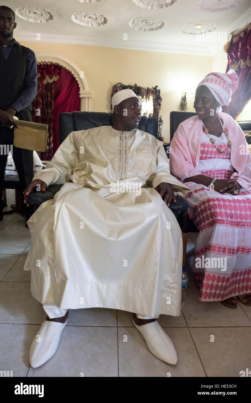 Gambian President-elect Adama Barrow in Kololi following his victory in ...