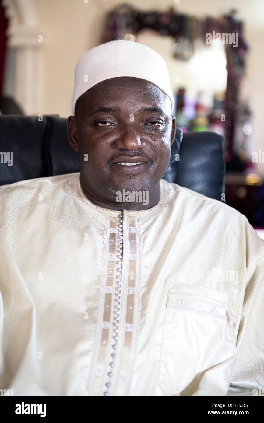 Gambian President-elect Adama Barrow in Kololi following his victory in ...