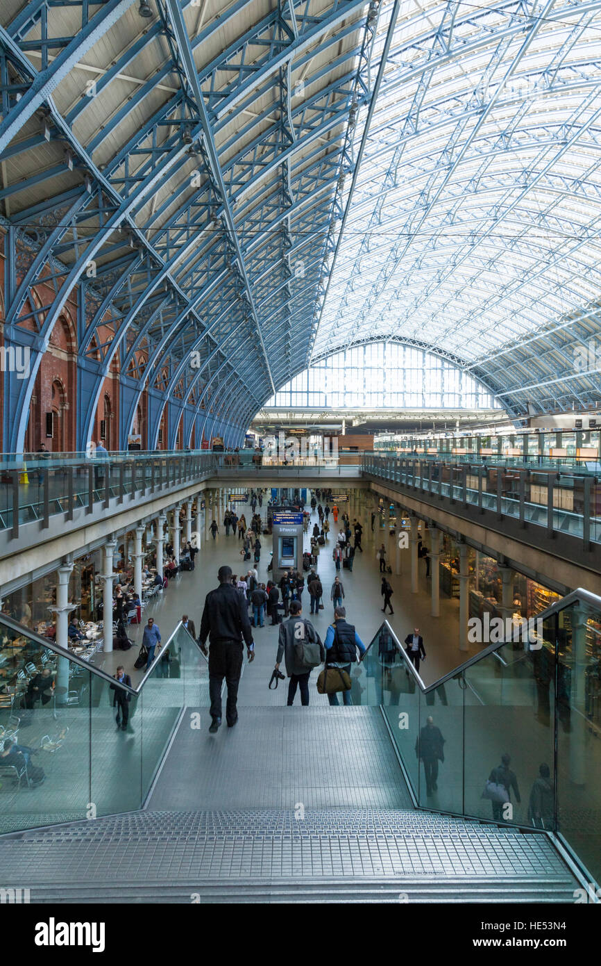 Interior of St Pancras International Station, London, UK Stock Photo ...
