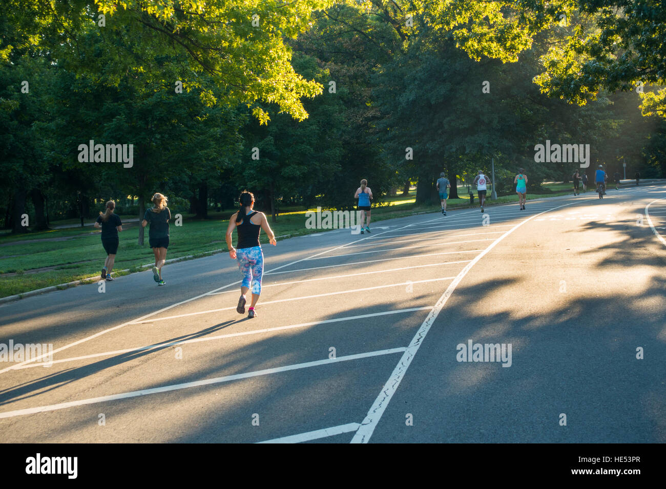 runners in Prospect park Brooklyn NYC Stock Photo - Alamy