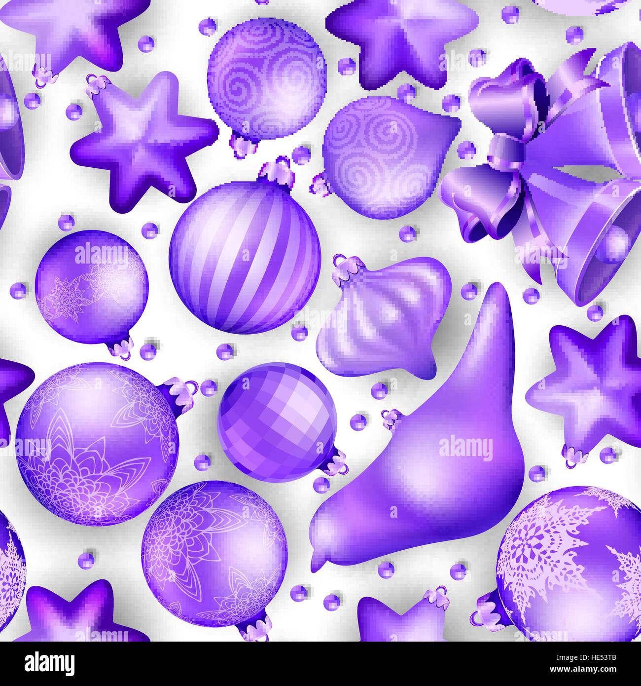 Seamless christmas pattern baubles Stock Vector Images - Alamy