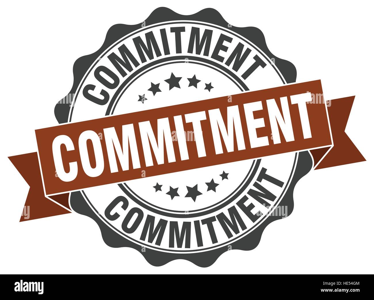 Commitment sign round ribbon hi-res stock photography and images - Alamy