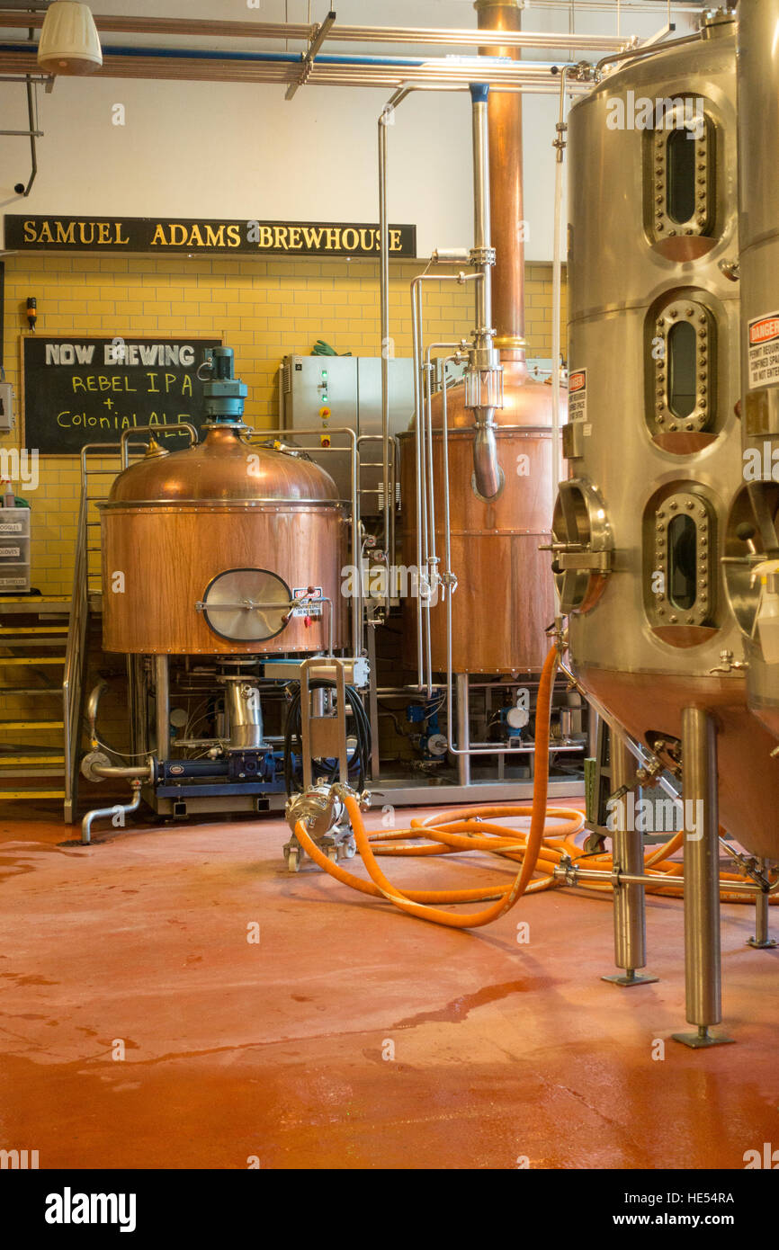 Samuel Adams brewery tour Boston MA Stock Photo - Alamy