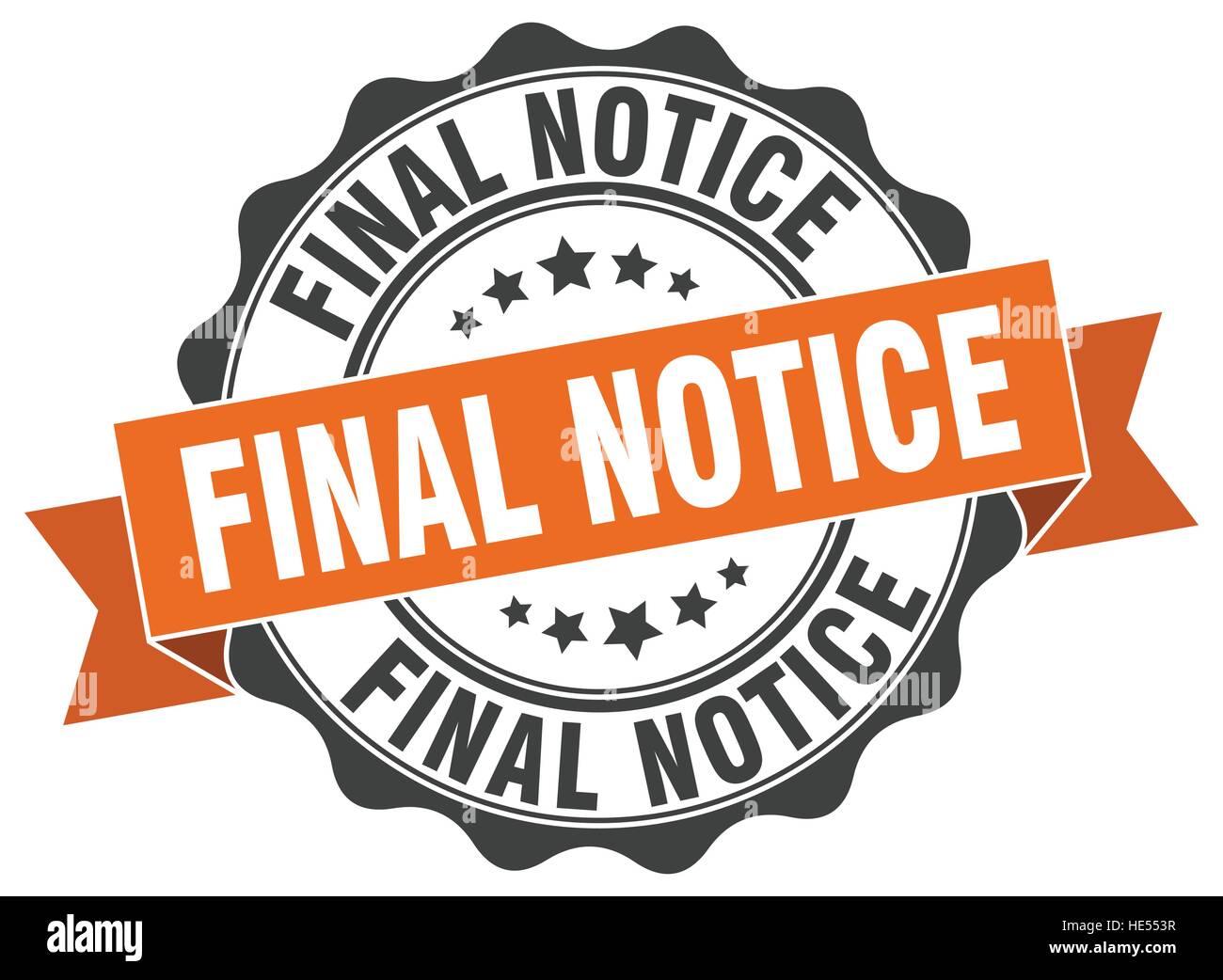 final notice stamp. sign. seal Stock Vector Image & Art - Alamy