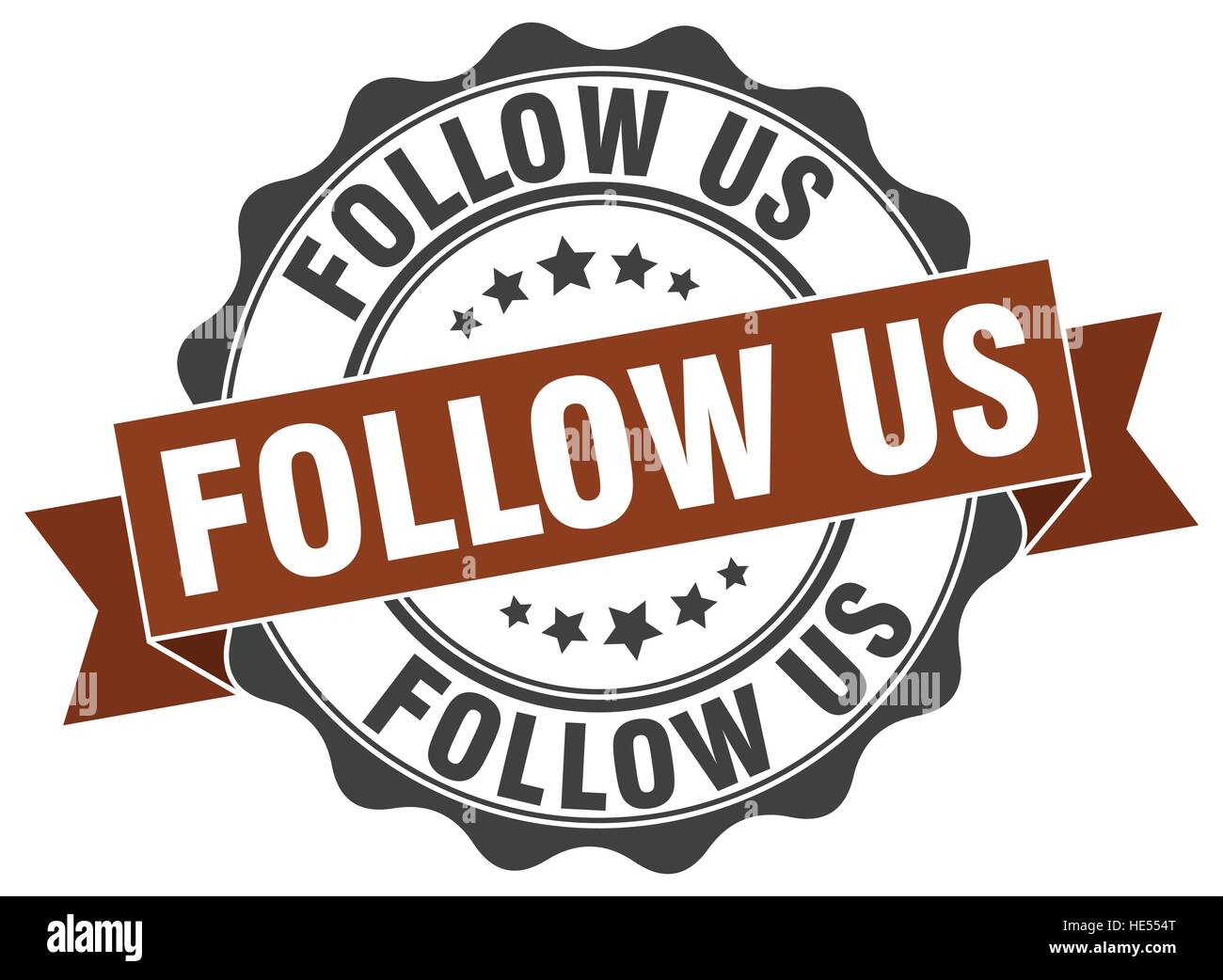 Follow us stamp hi-res stock photography and images - Alamy
