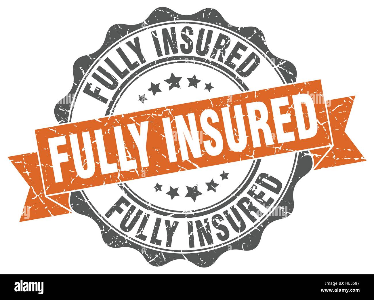 fully insured stamp. sign. seal Stock Vector Image & Art - Alamy