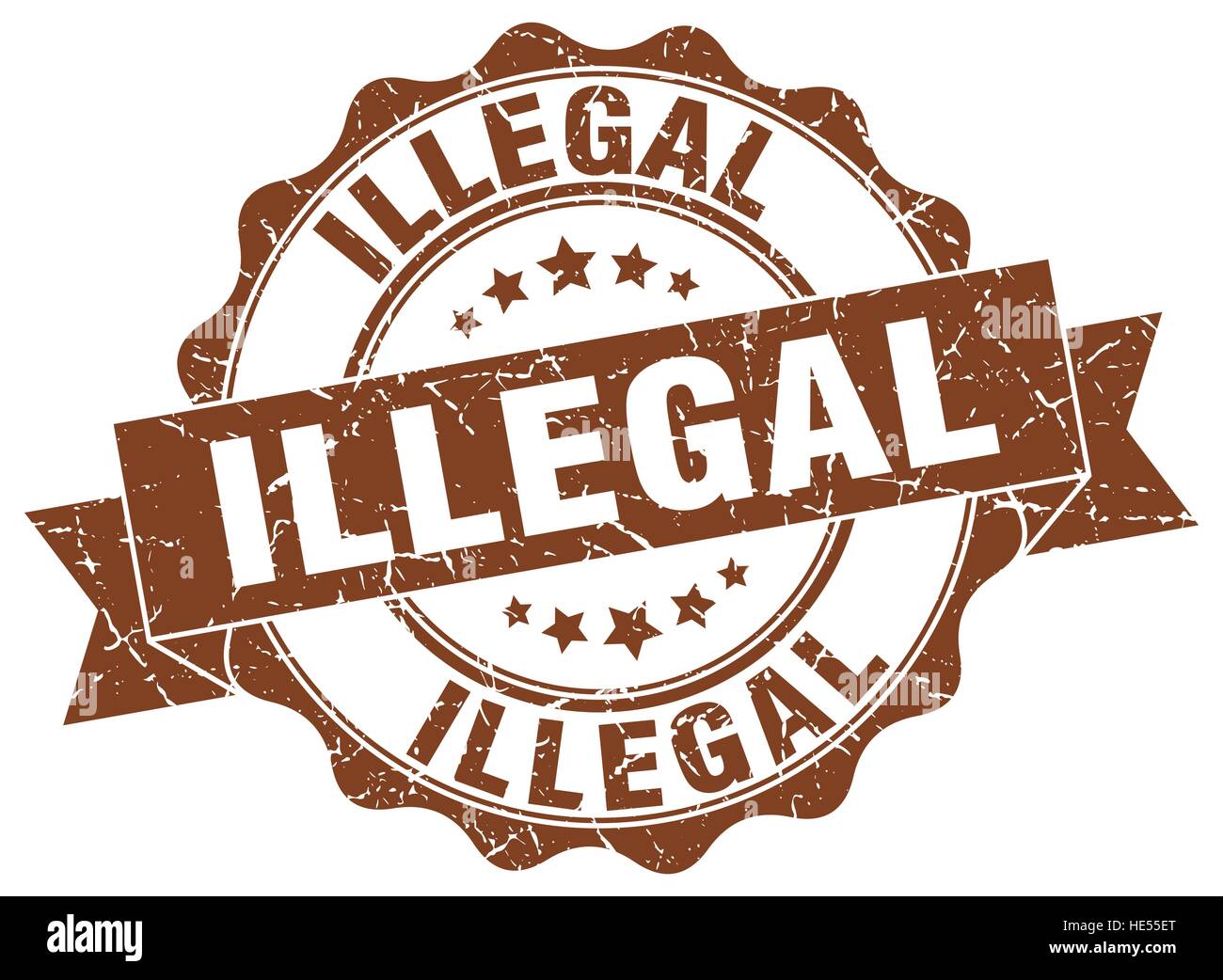 illegal stamp. sign. seal Stock Vector Image & Art - Alamy