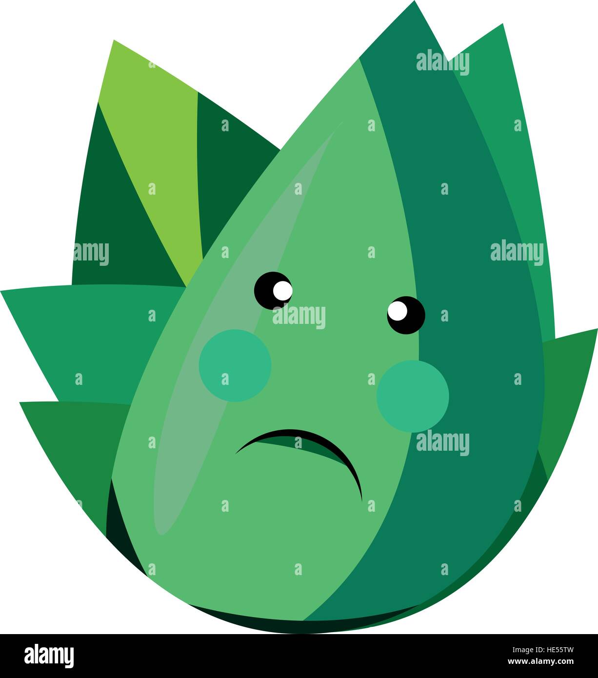 Green cabbage cartoon character Stock Vector Images - Alamy