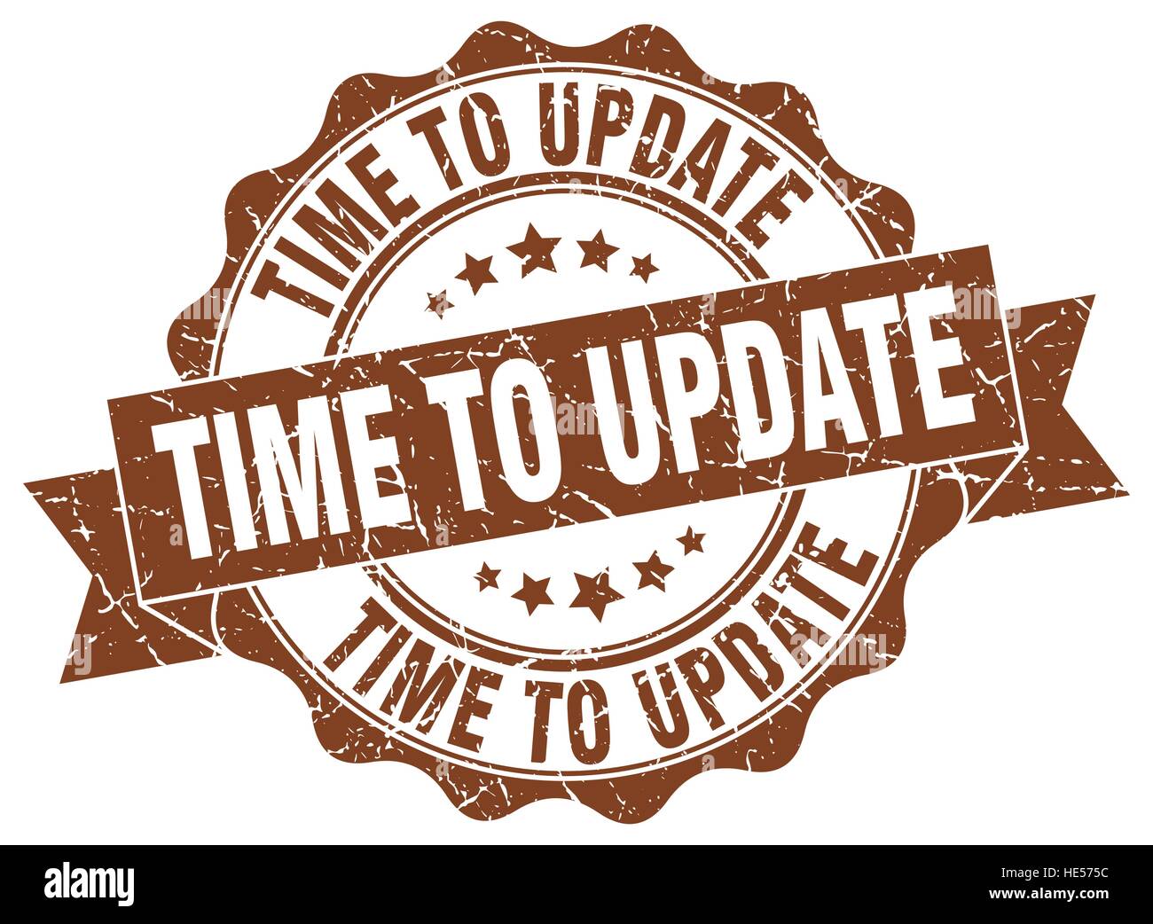 time to update stamp. sign. seal Stock Vector Image & Art - Alamy