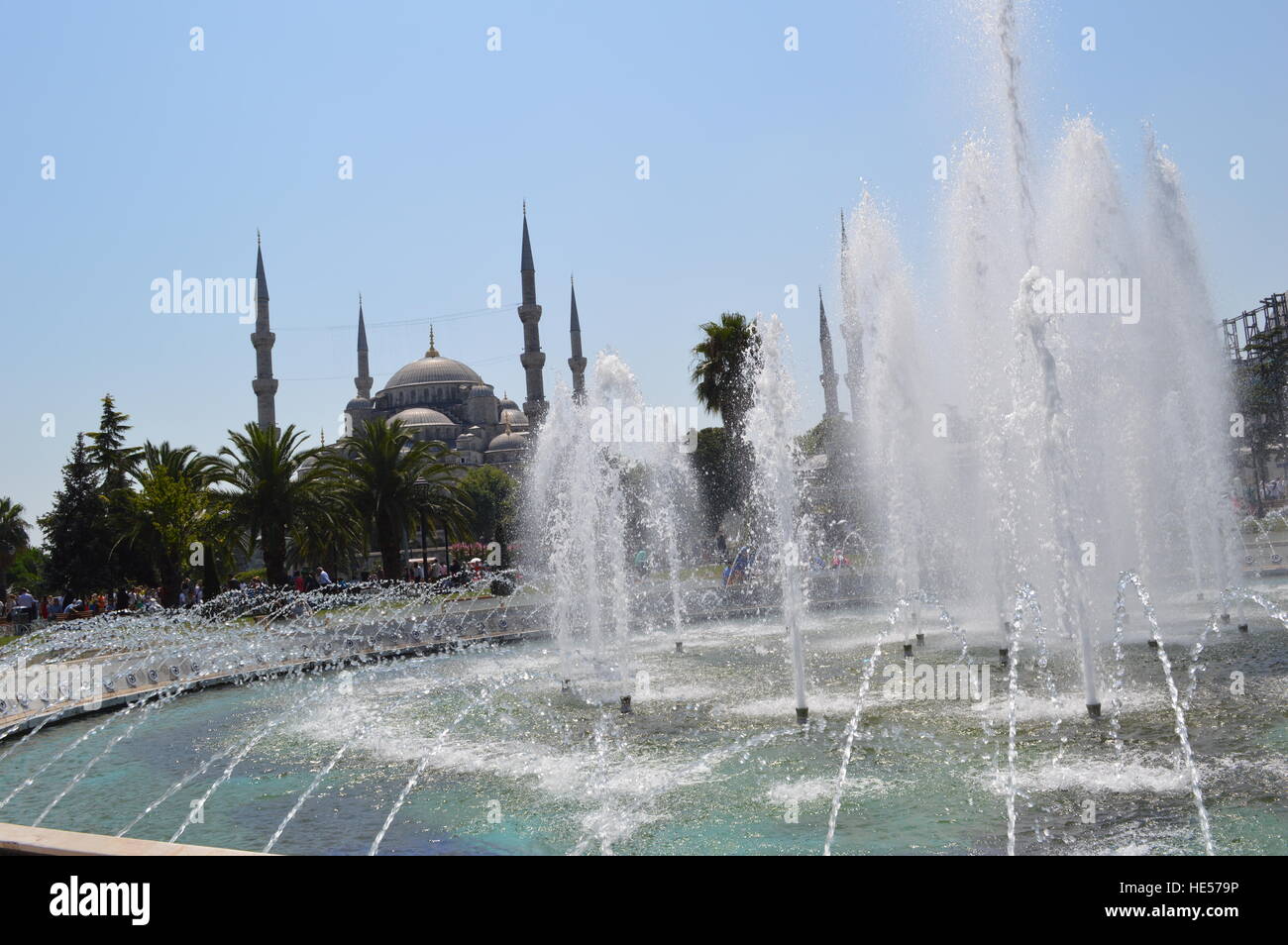 The blue mosque fountain Stock Photo - Alamy
