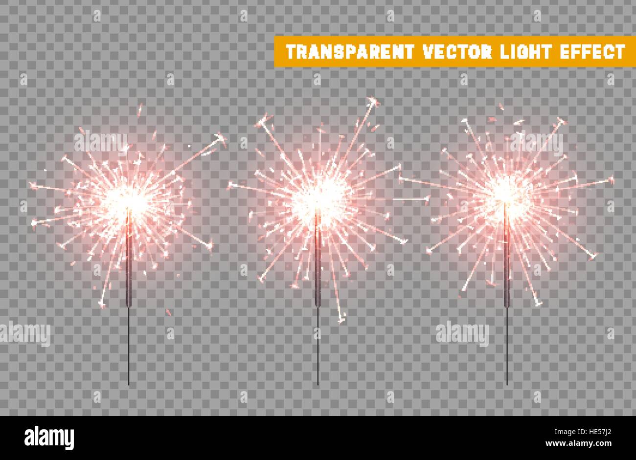 Closeup burning sparkler on Stock Vector Images - Alamy