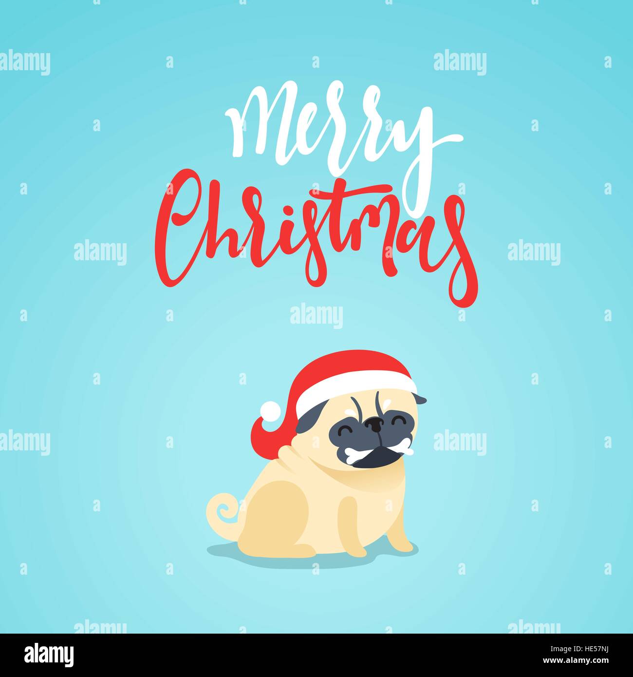 Dog in christmas costume Stock Vector Images - Alamy