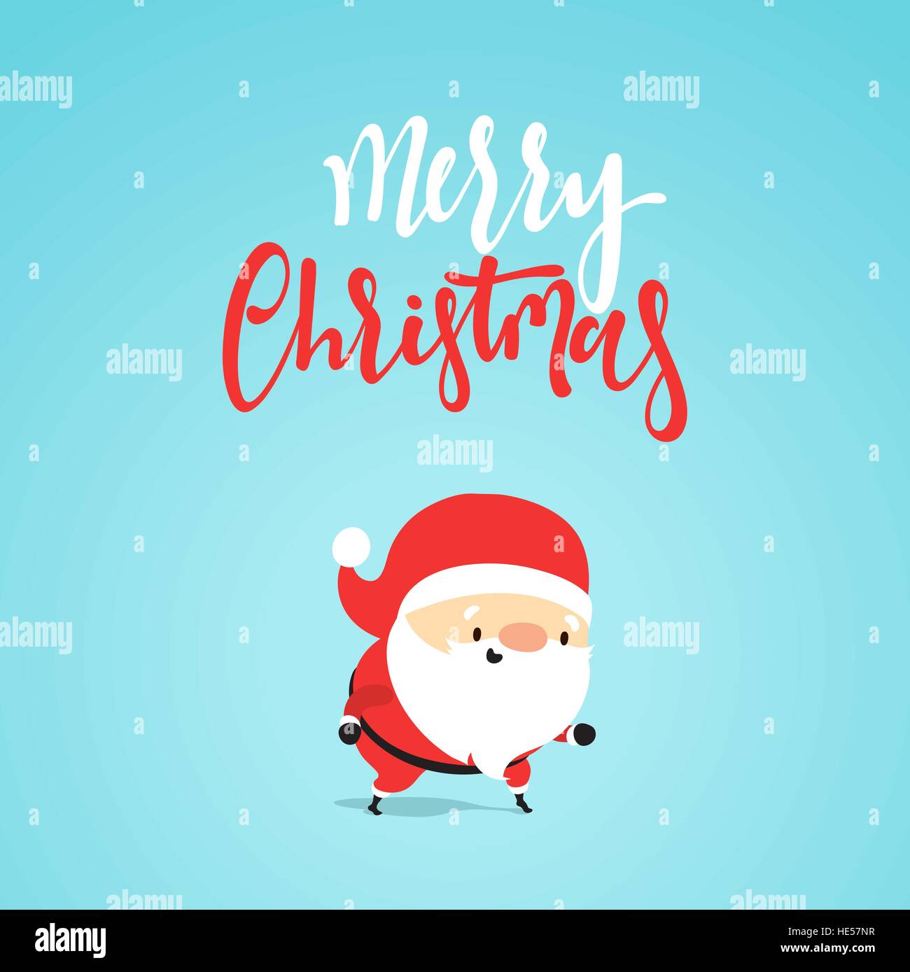 Santa Claus Cartoon character for Christmas cards and banners Stock ...