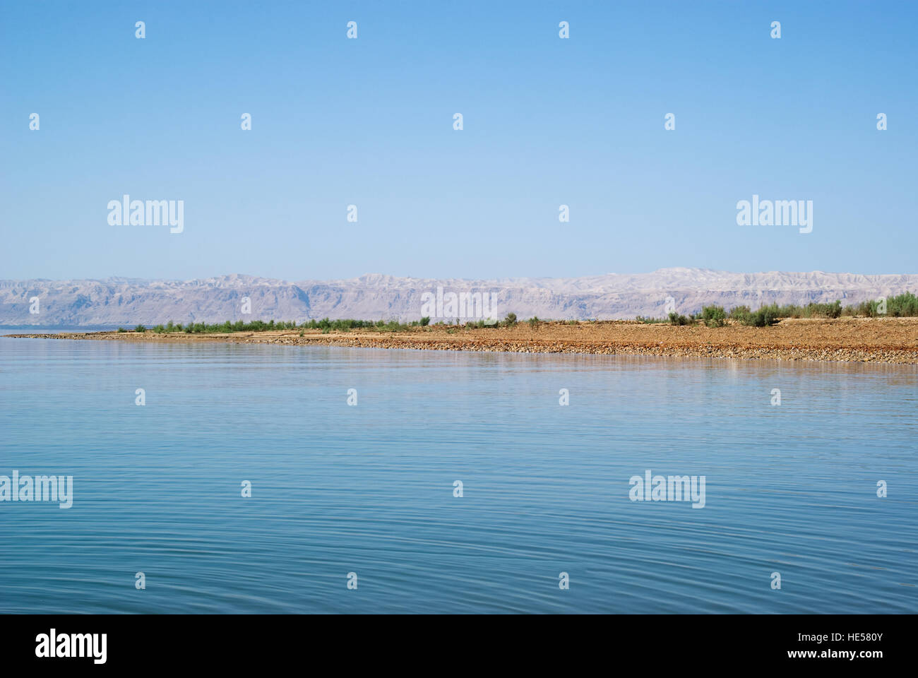 Dead Sea landscape view Israel coast Stock Photo - Alamy