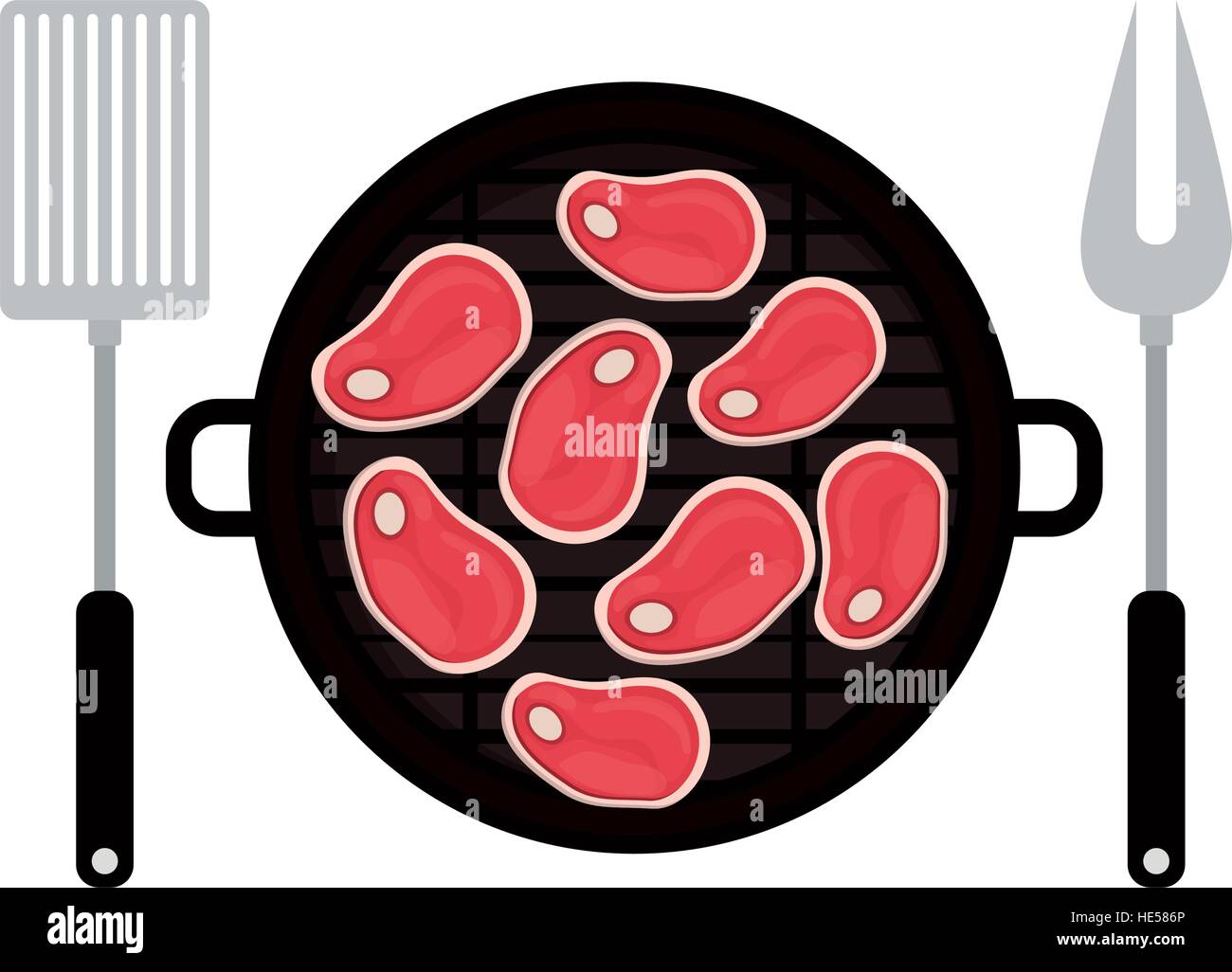 Isolated grill and meat design Stock Vector Image & Art - Alamy