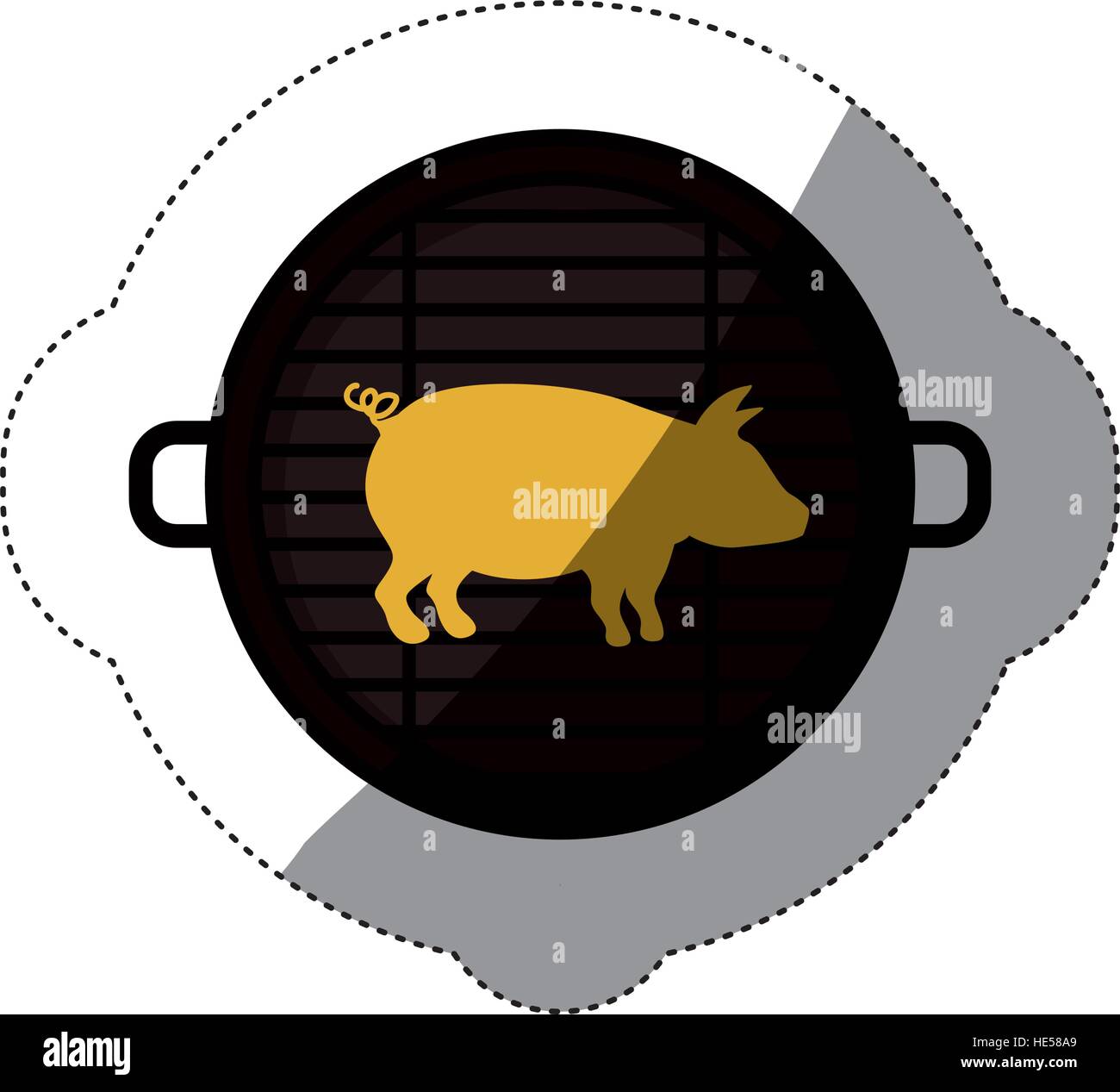 Isolated grill and meat design Stock Vector Image & Art - Alamy