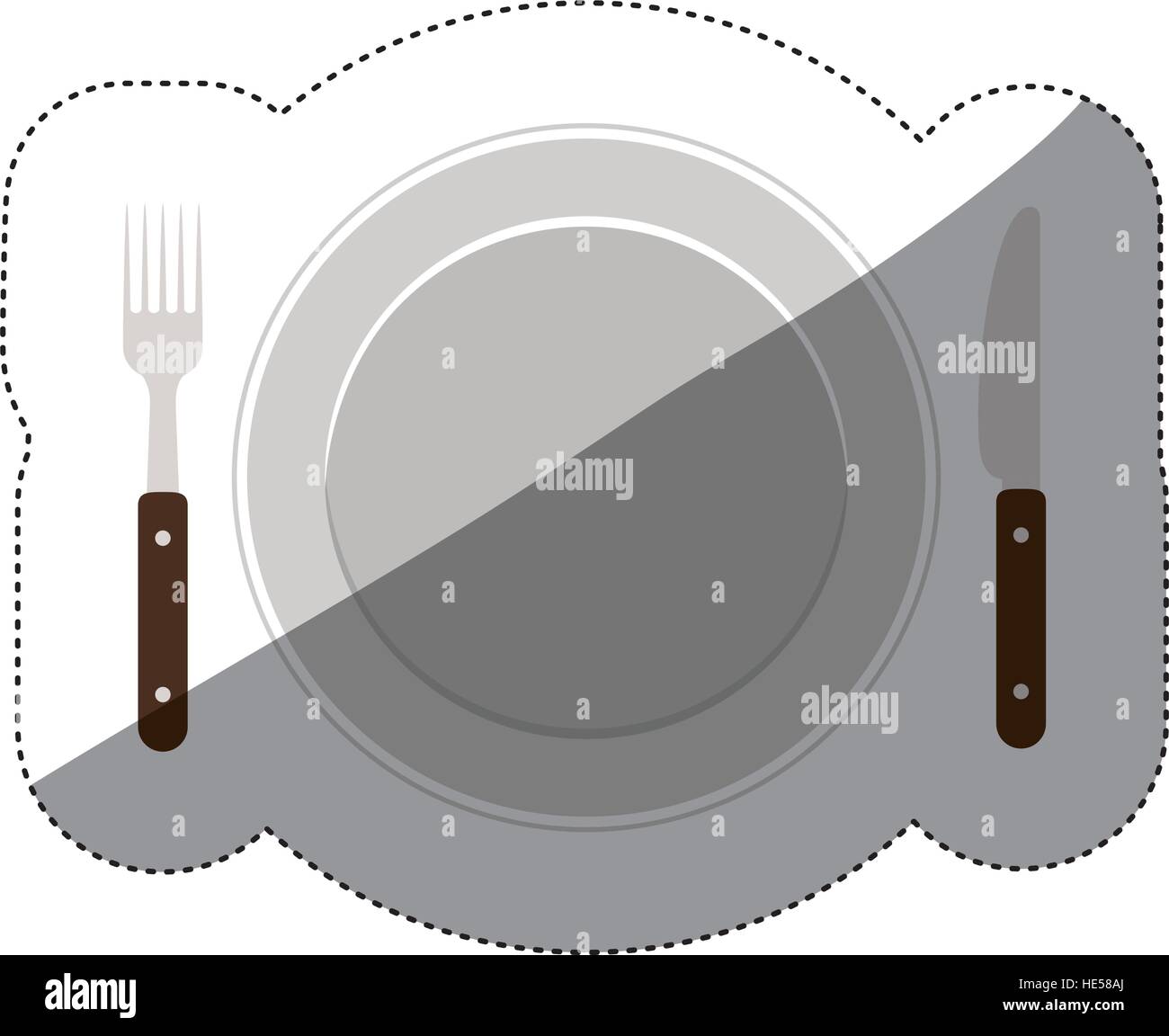 Isolated cutlery and plate design Stock Vector Image & Art - Alamy
