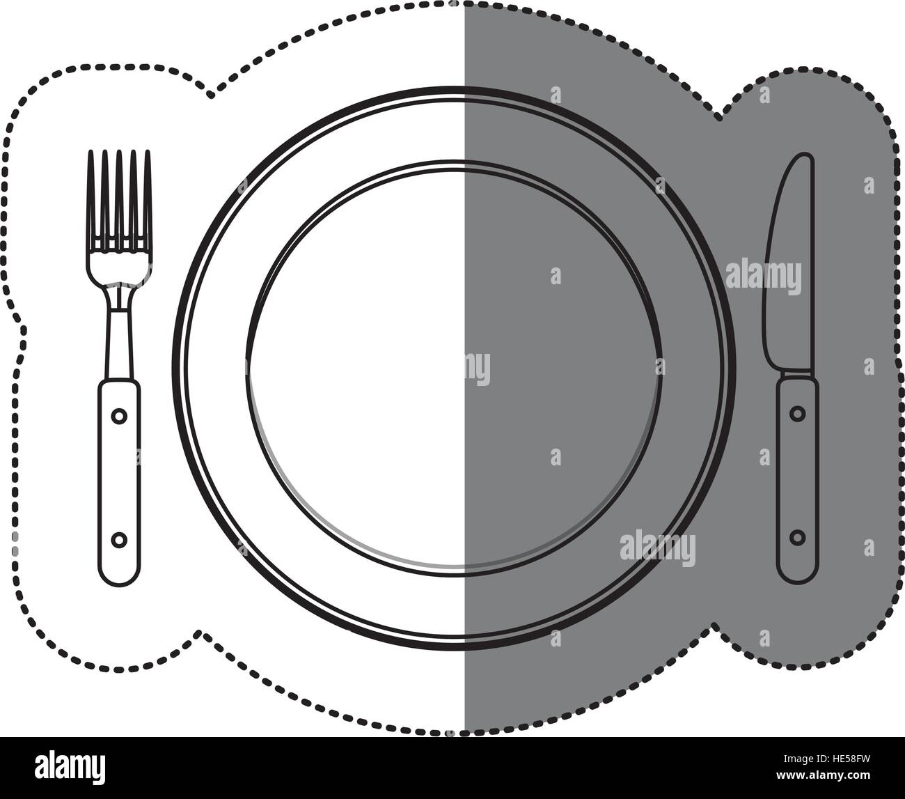 Isolated cutlery and plate design Stock Vector Image & Art - Alamy