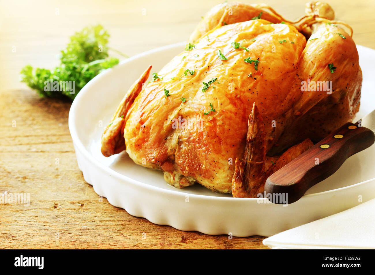 Whole roasted turkey Stock Photo - Alamy