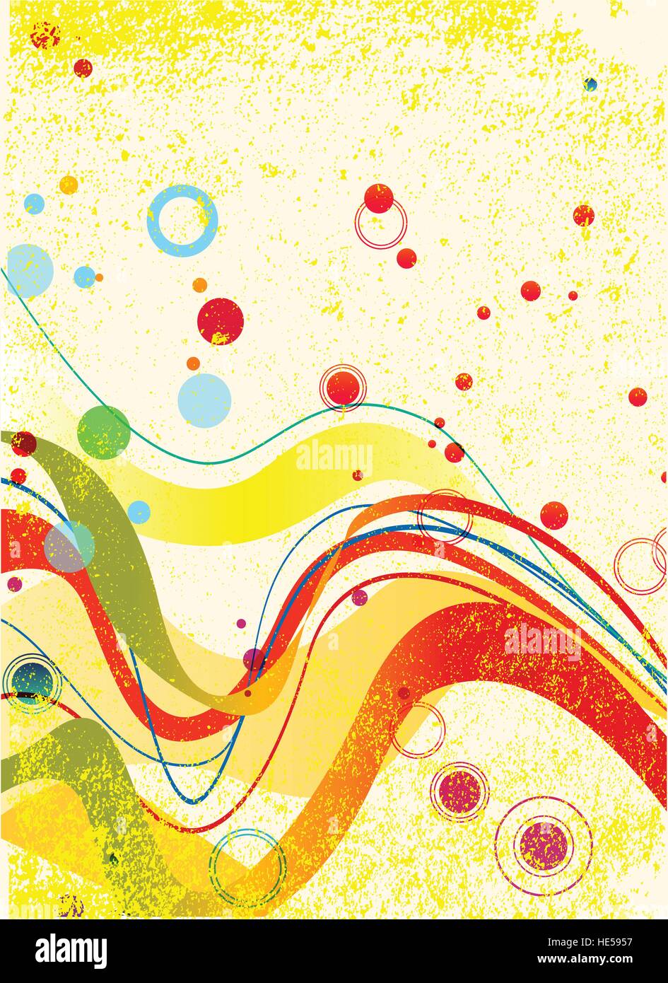 Yellow jazz style poster background with grunge Stock Vector Image ...