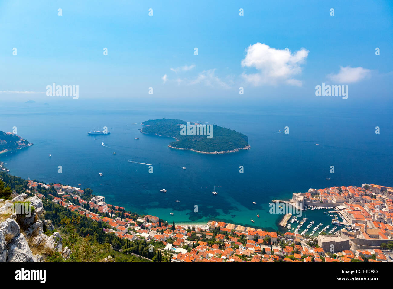 Lokrum island in the Adriatic Sea, Dubrovnik, Croatia Stock Photo - Alamy