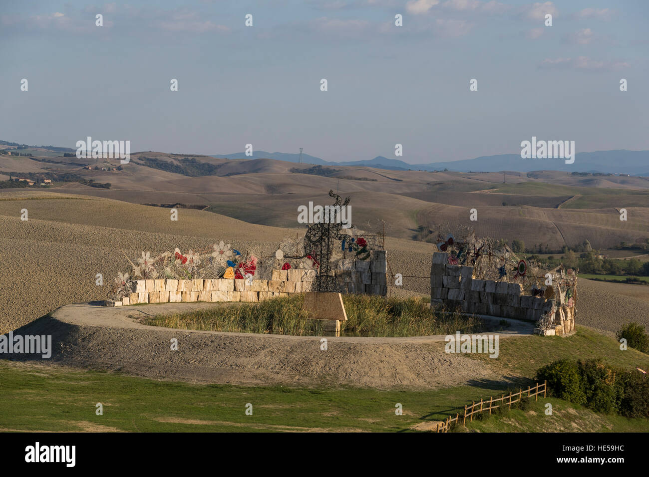Tuscan village of Lajatico famous as the home village of opera singer ...