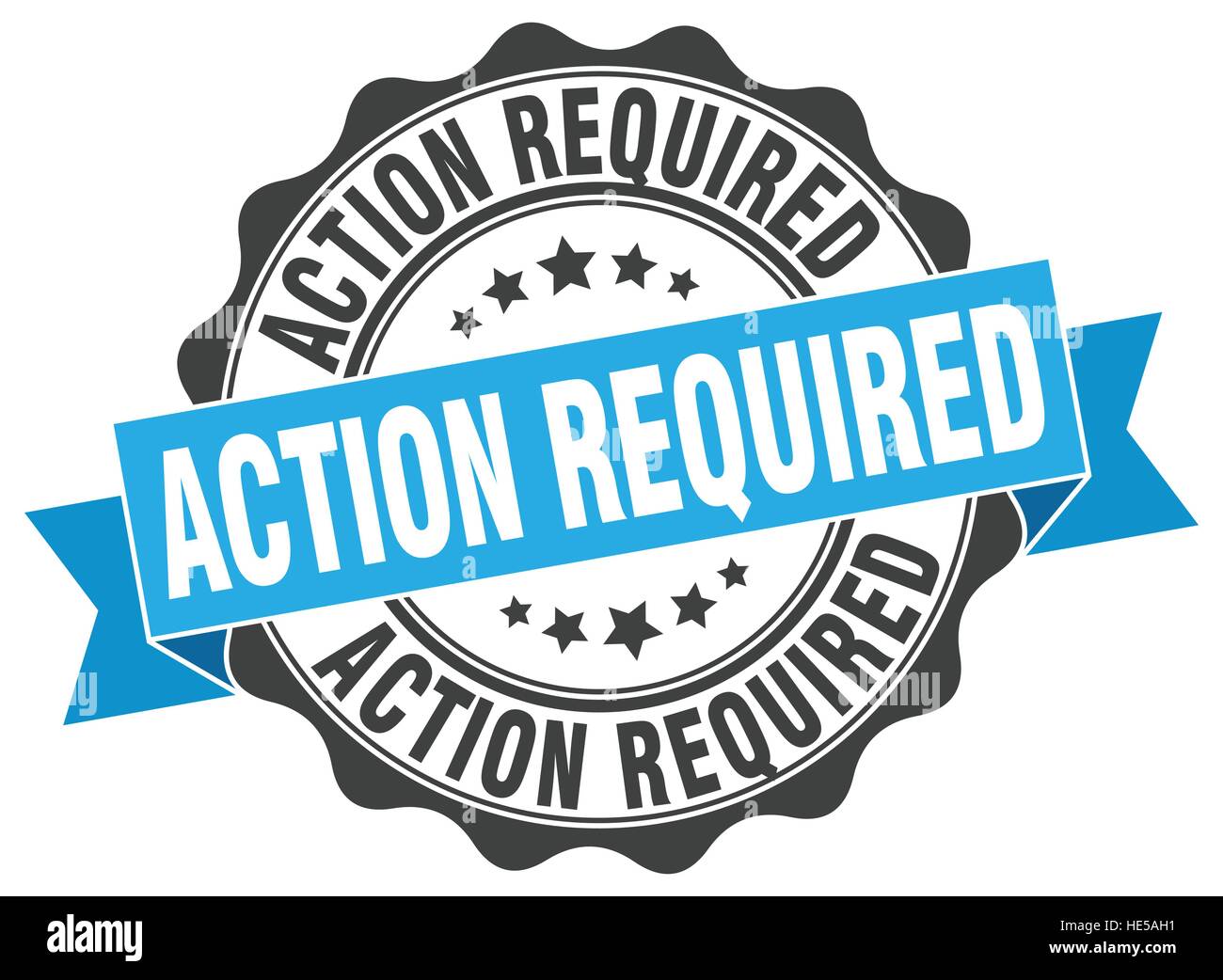 Action required seal hi-res stock photography and images - Alamy