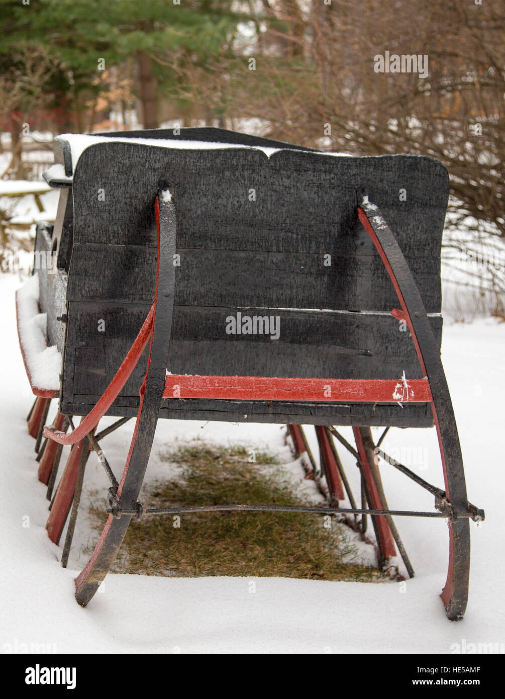 Christmas sled at an 18th century farm historic site in Upper Saddle ...