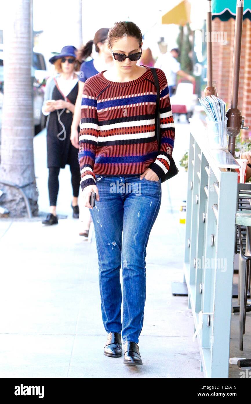 Emmy Rossum seen picking up lunch in Beverly Hills Featuring: Emmy ...