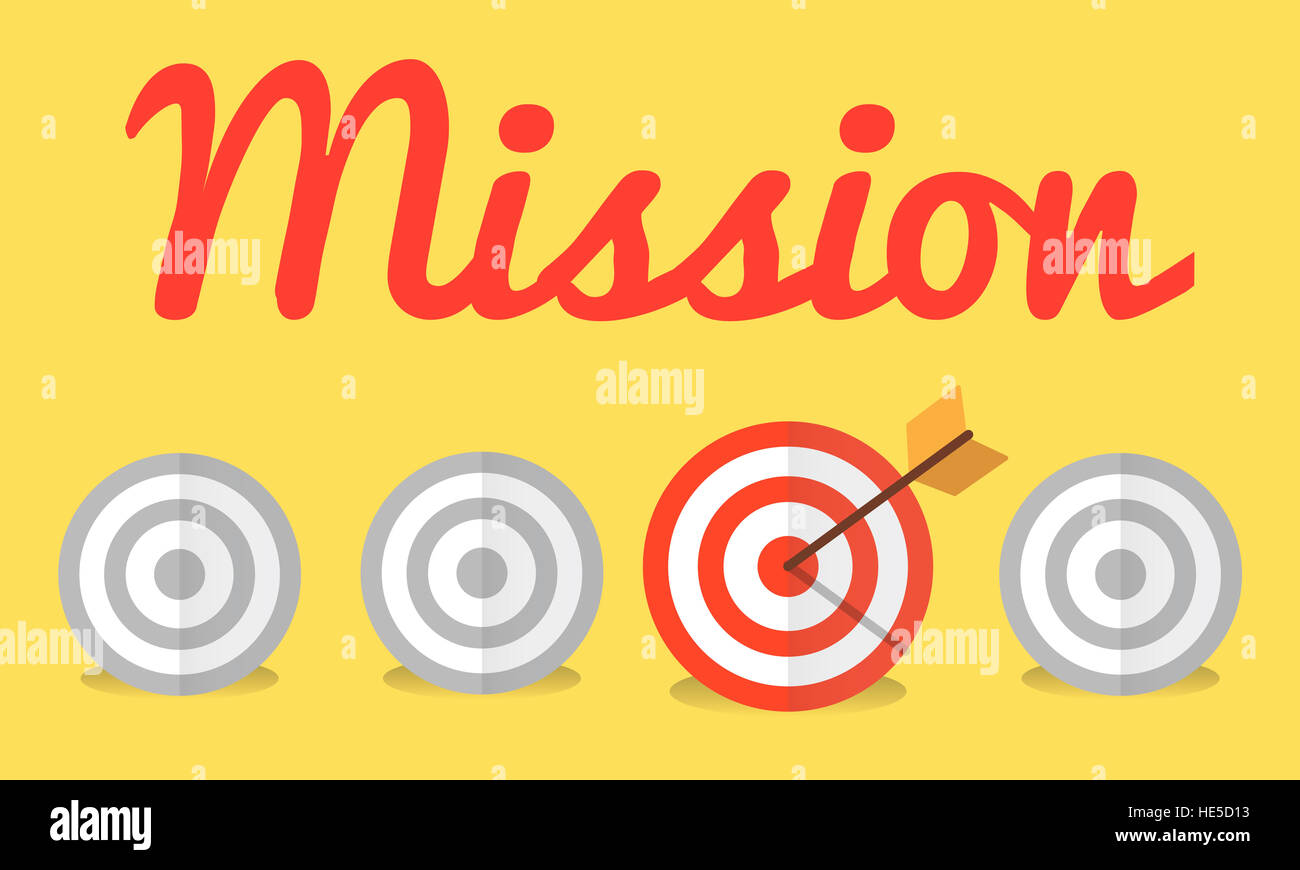 Target Goal Mission Strategy Icon Concept Stock Photo - Alamy