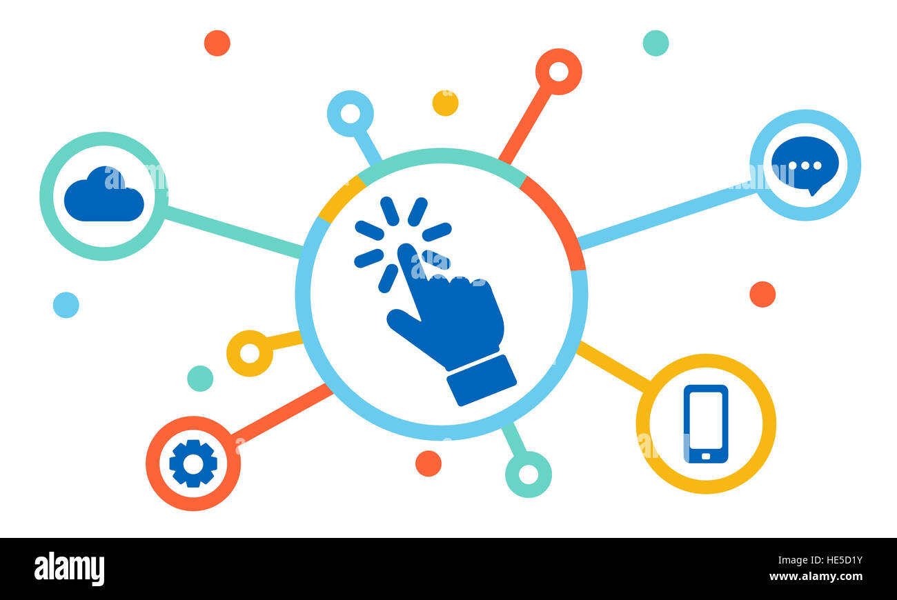 Click Online Connection Graphic Concept Stock Photo - Alamy