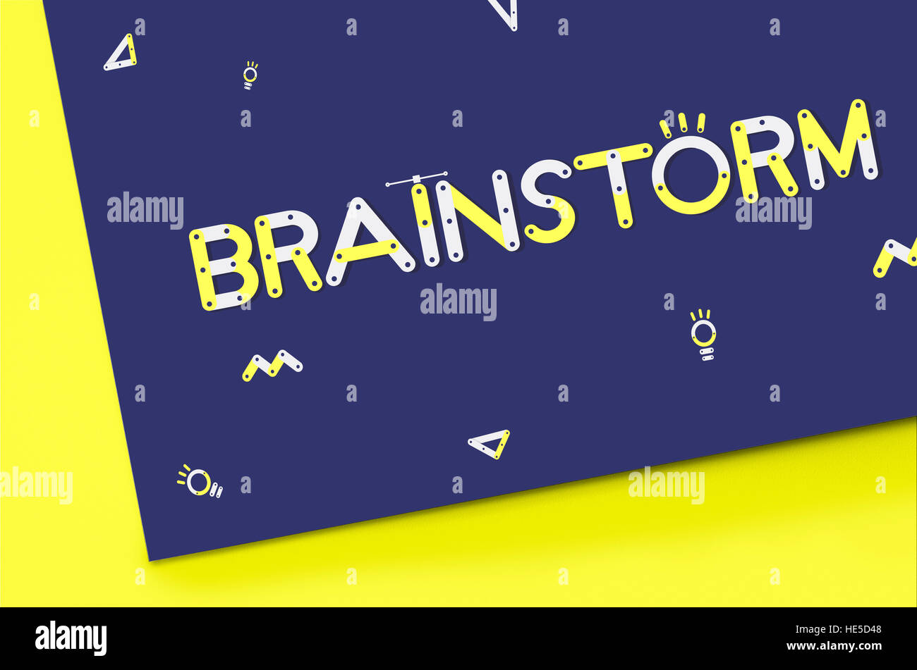 Geometric Font Brainstorm Ideas Concept Stock Photo - Alamy