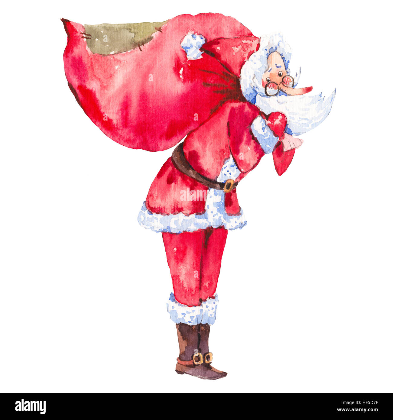 Watercolor snow Cut Out Stock Images & Pictures - Alamy