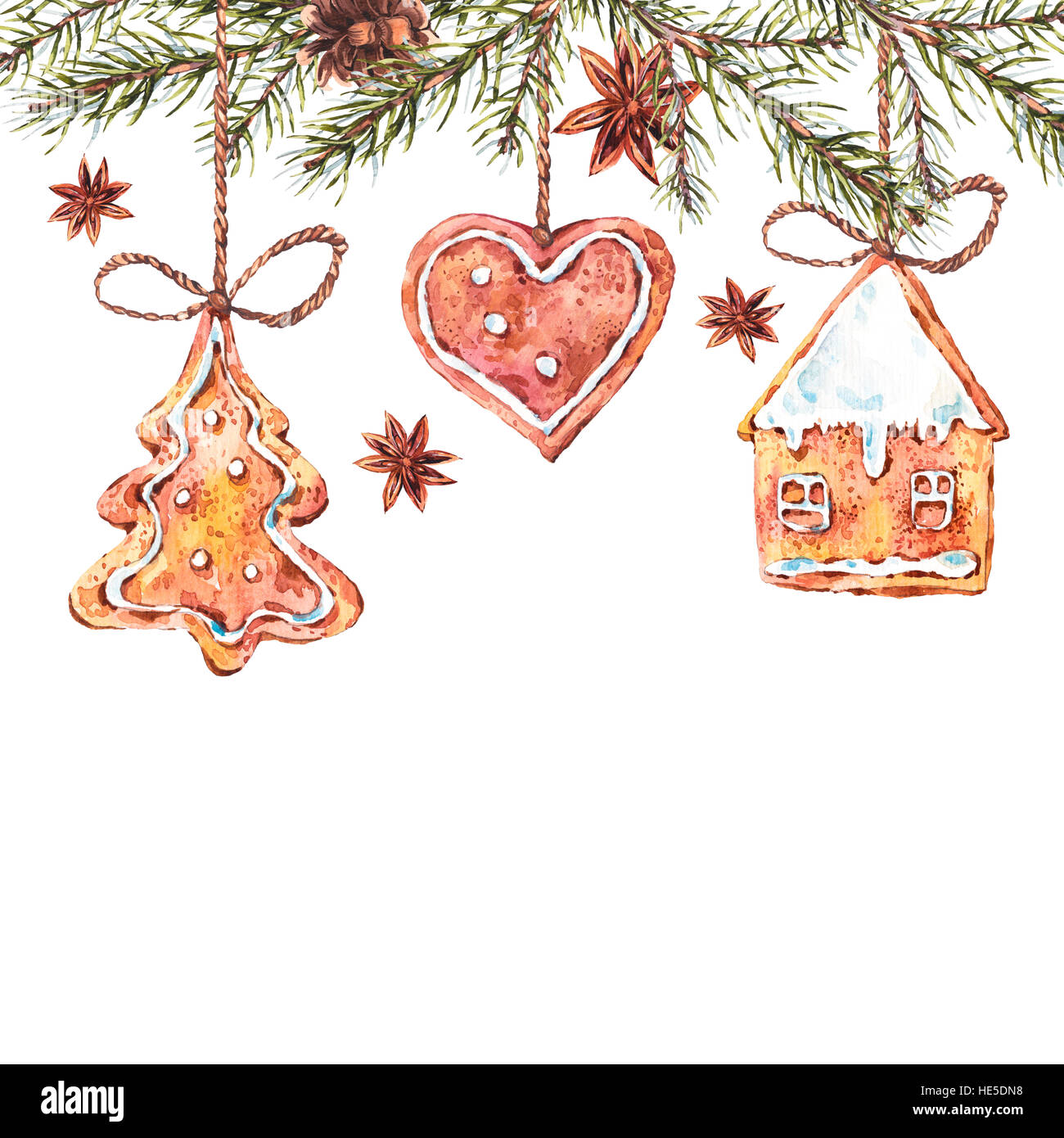 Watercolor christmas set hi-res stock photography and images - Alamy