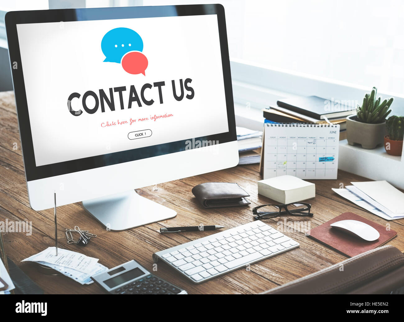 Contact Us Information Support Concept Stock Photo - Alamy