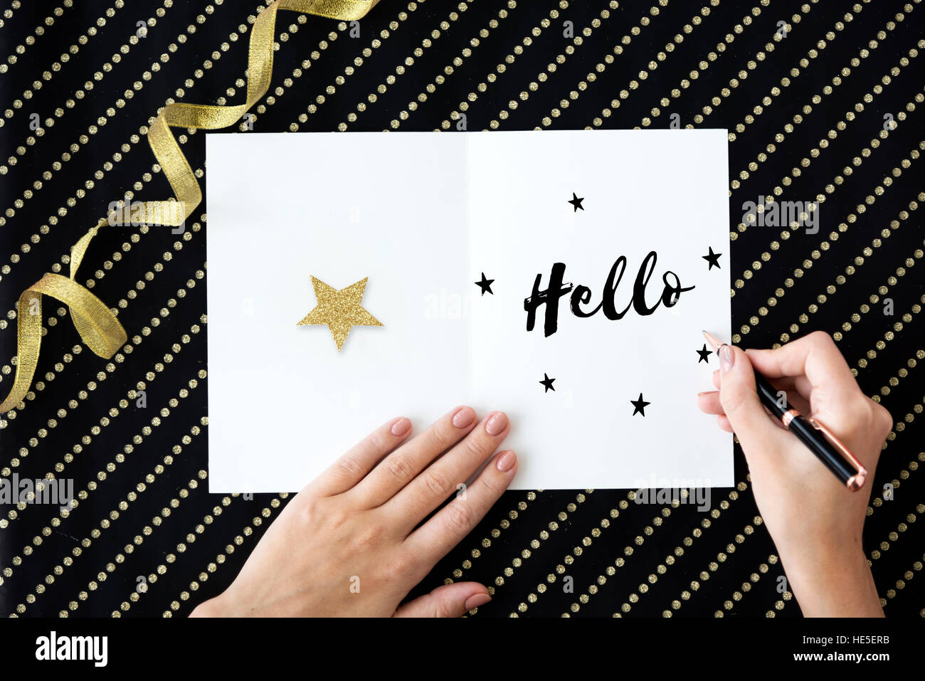 Hello Greeting Communication Language Interaction Concept Stock Photo ...