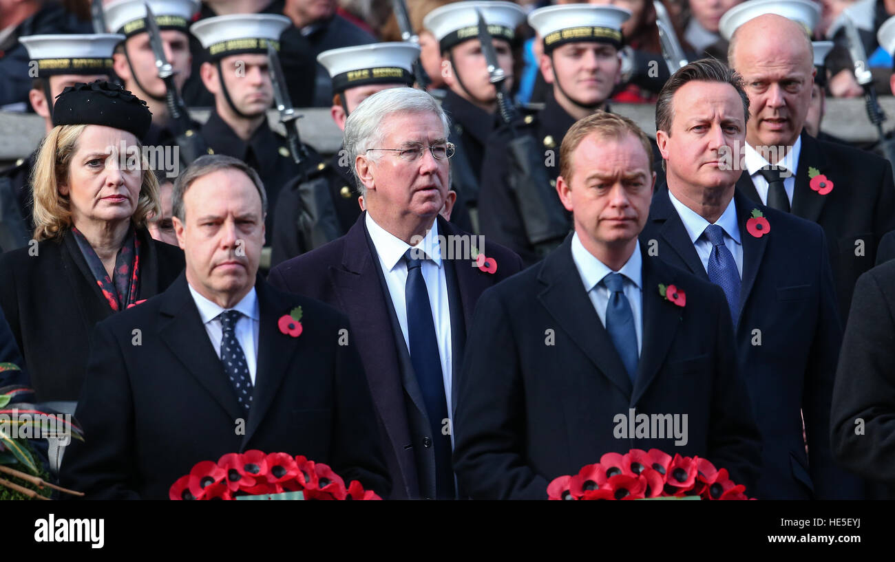 The Queen, Along with other senior members of the Royal family, leads the national tribute to ...