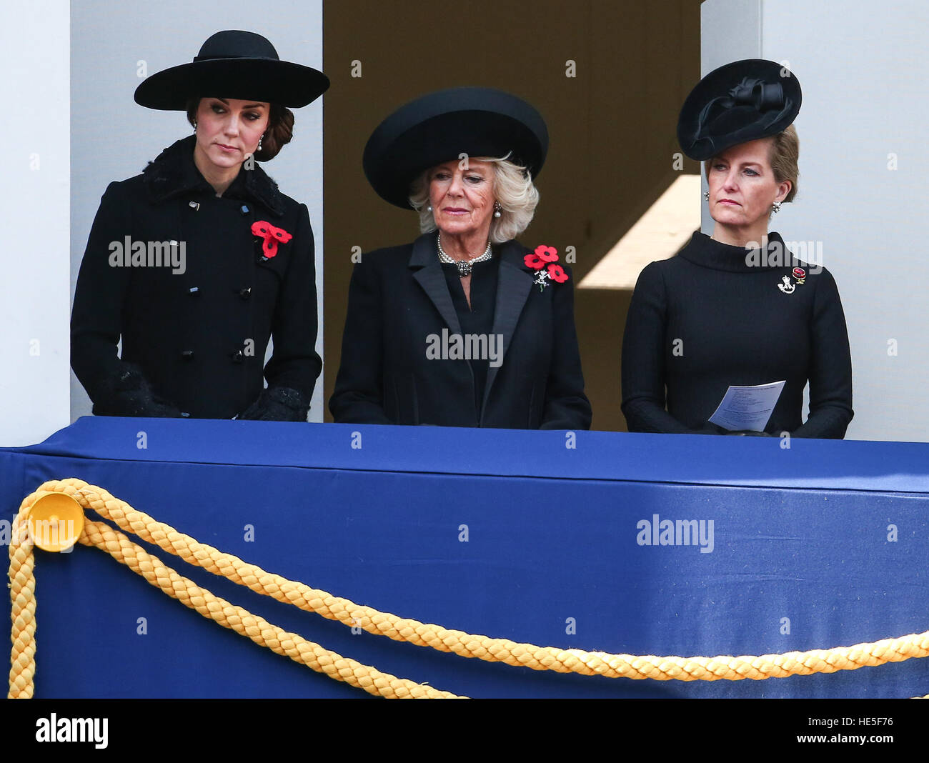 The Queen, Along with other senior members of the Royal family, leads the national tribute to ...