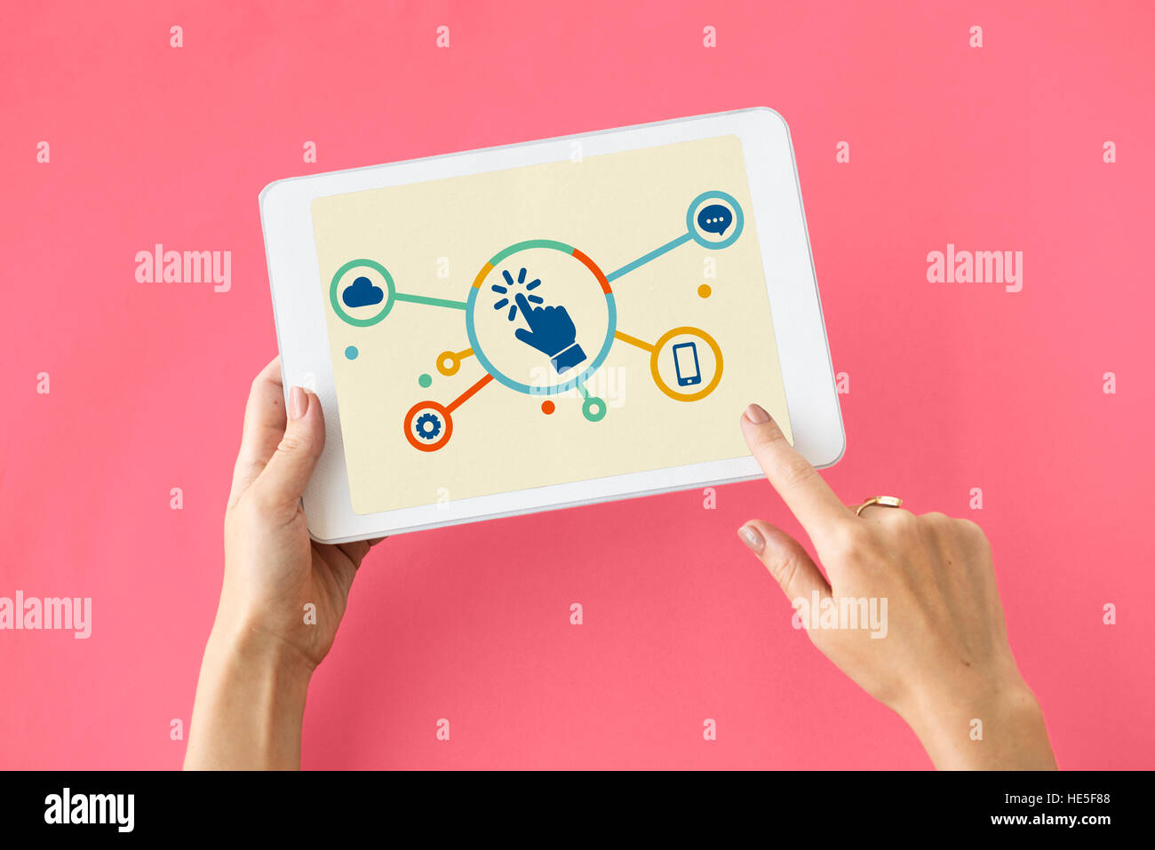 Click Online Connection Graphic Concept Stock Photo - Alamy