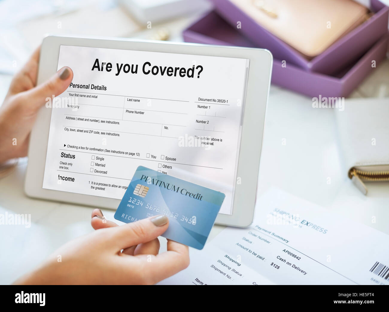 Are You Covered Healthcare Insurance Protection Concept Stock Photo - Alamy