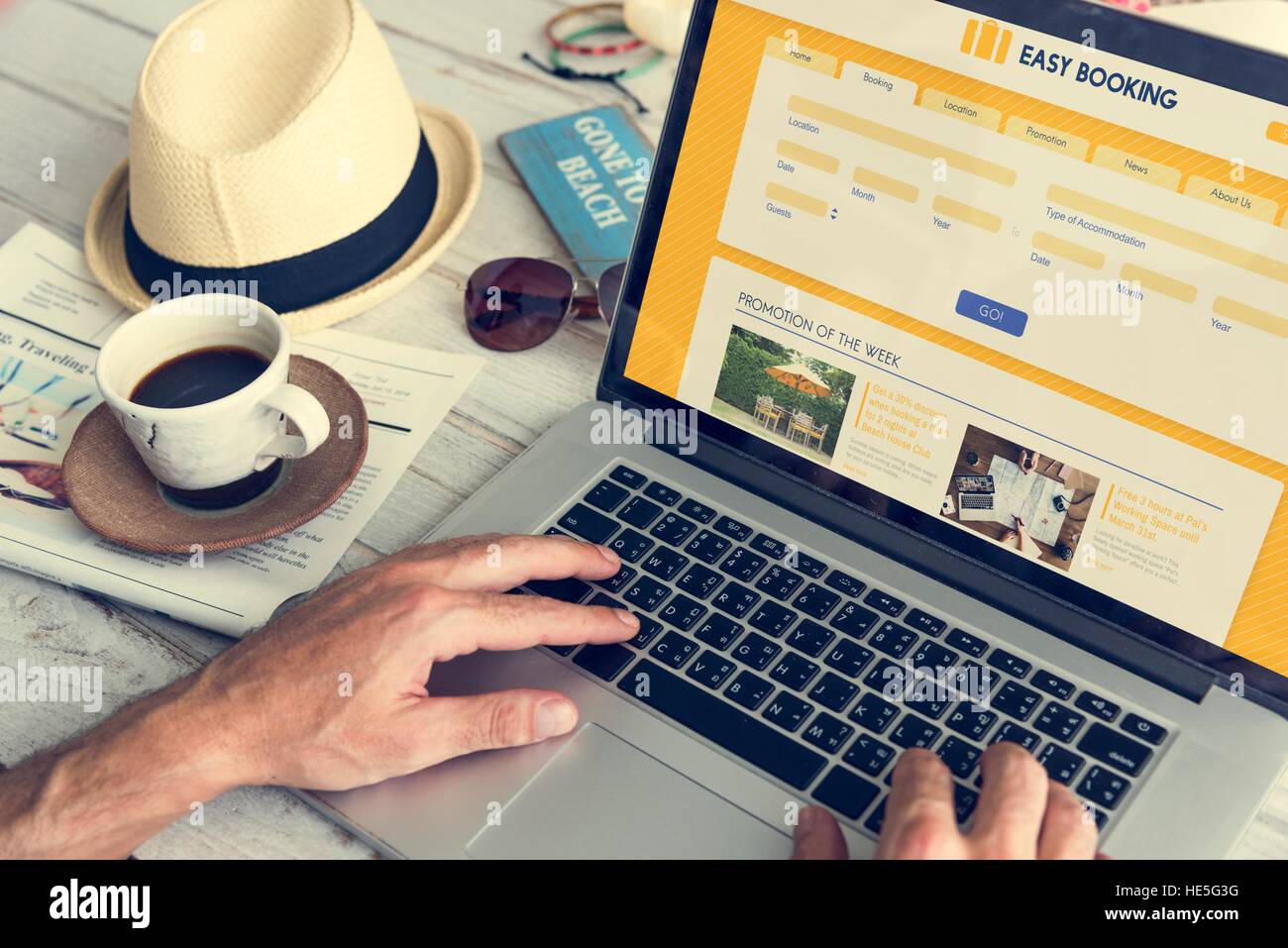 Person Booking Flight Online Concept Stock Photo - Alamy