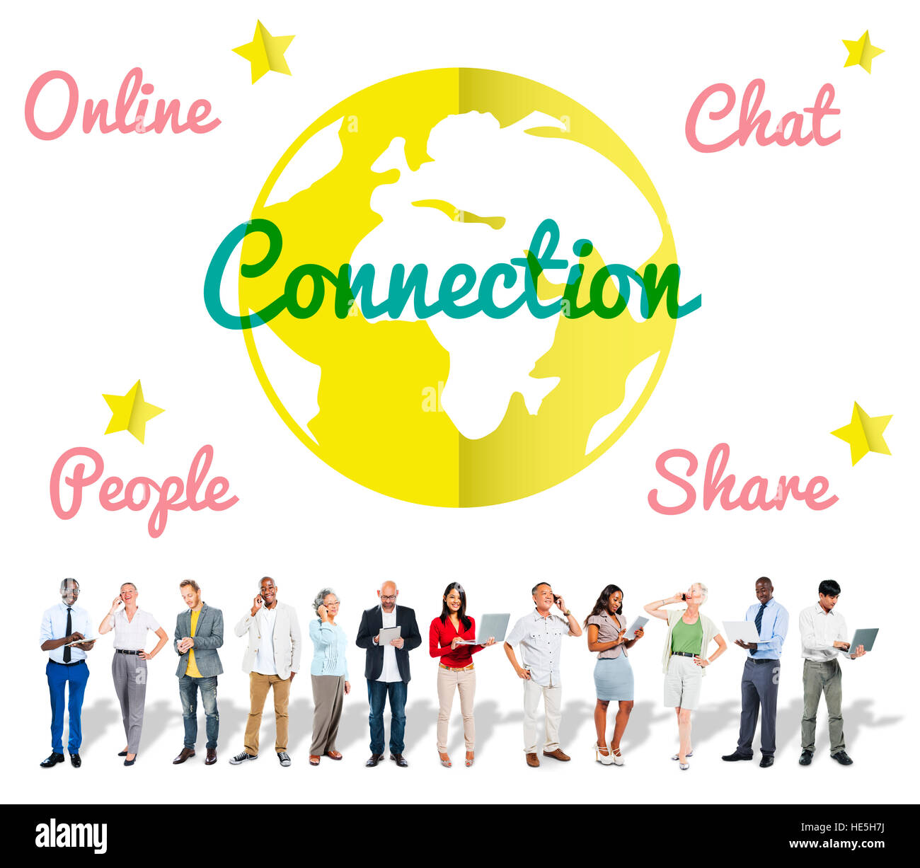 Online Community Global Icon Concept Stock Photo - Alamy