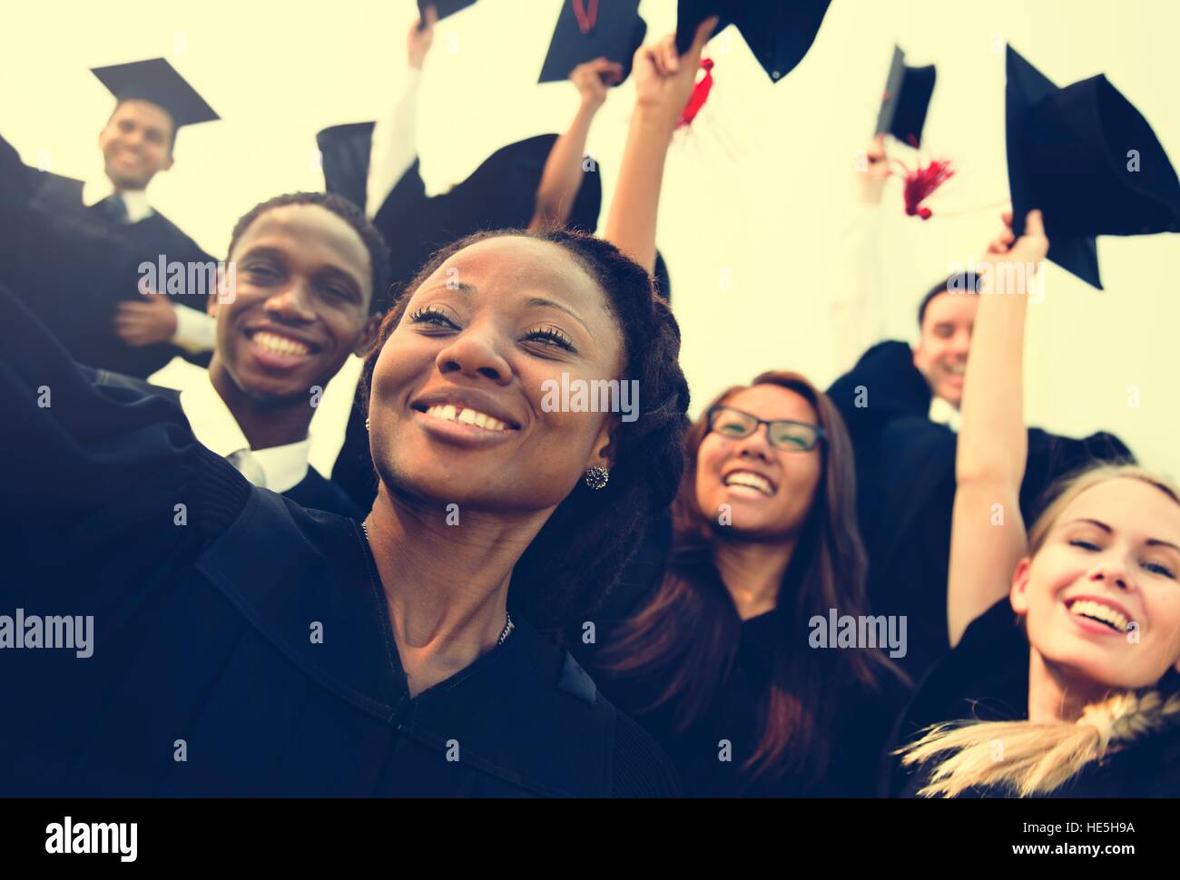 Young Students Graduation Ceremony Concept Stock Photo - Alamy