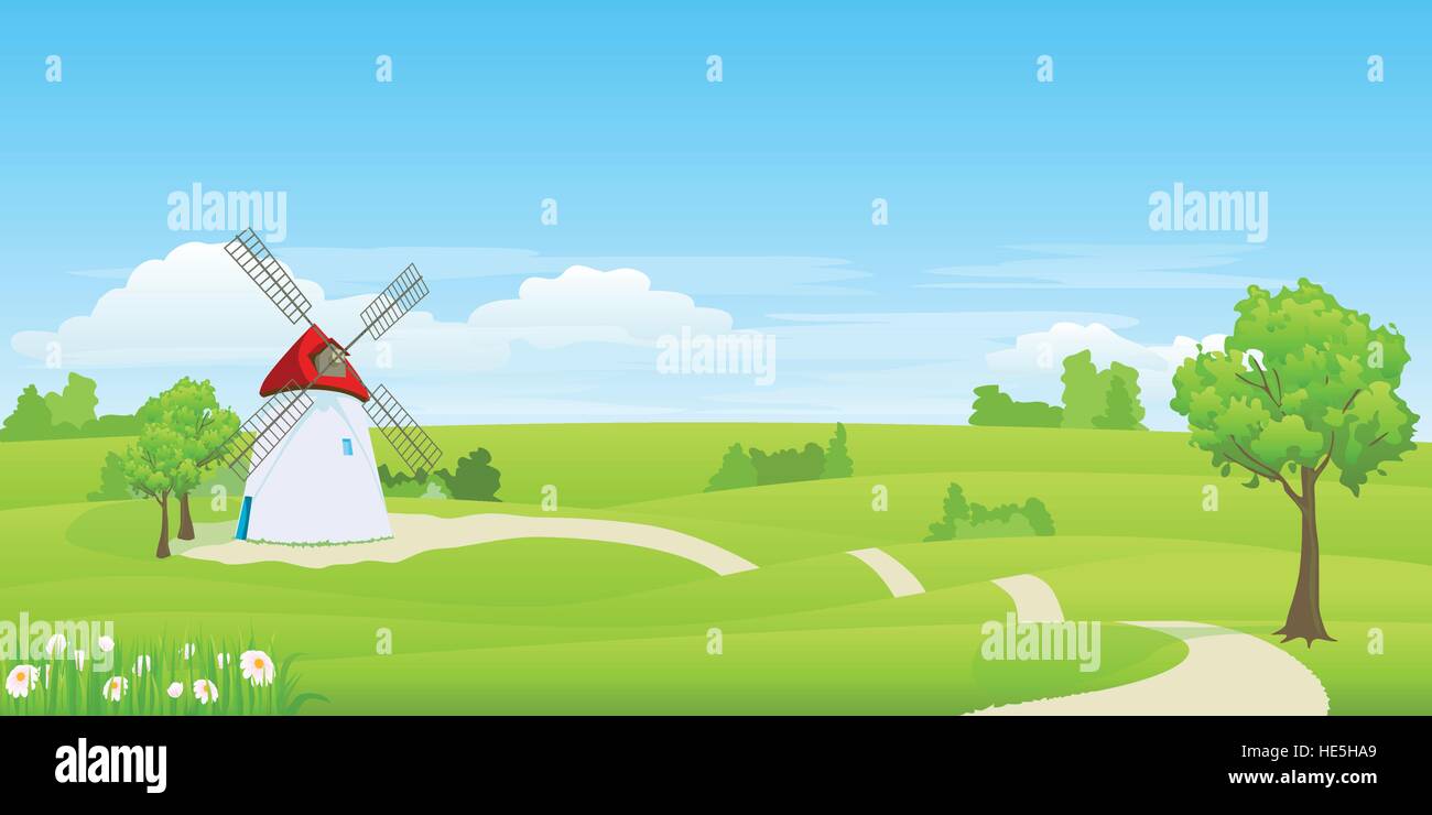 urban summer landscape Stock Vector Image & Art - Alamy