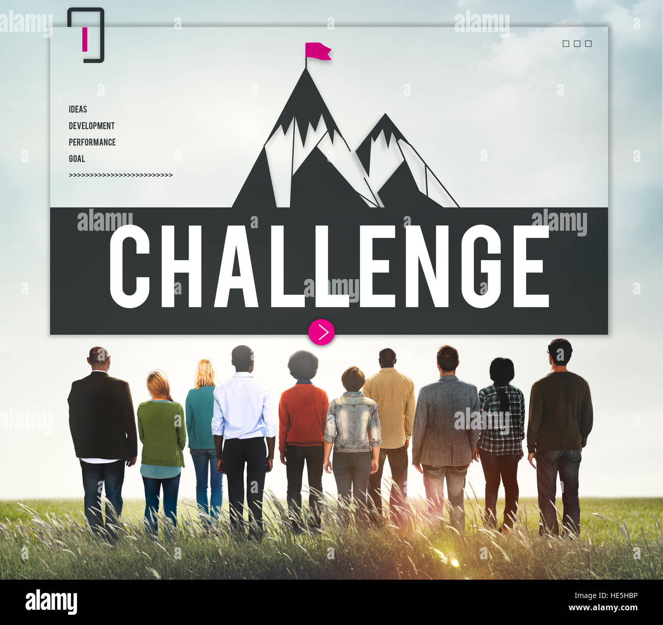 Challenge Target Improvement Strategy Concept Stock Photo - Alamy