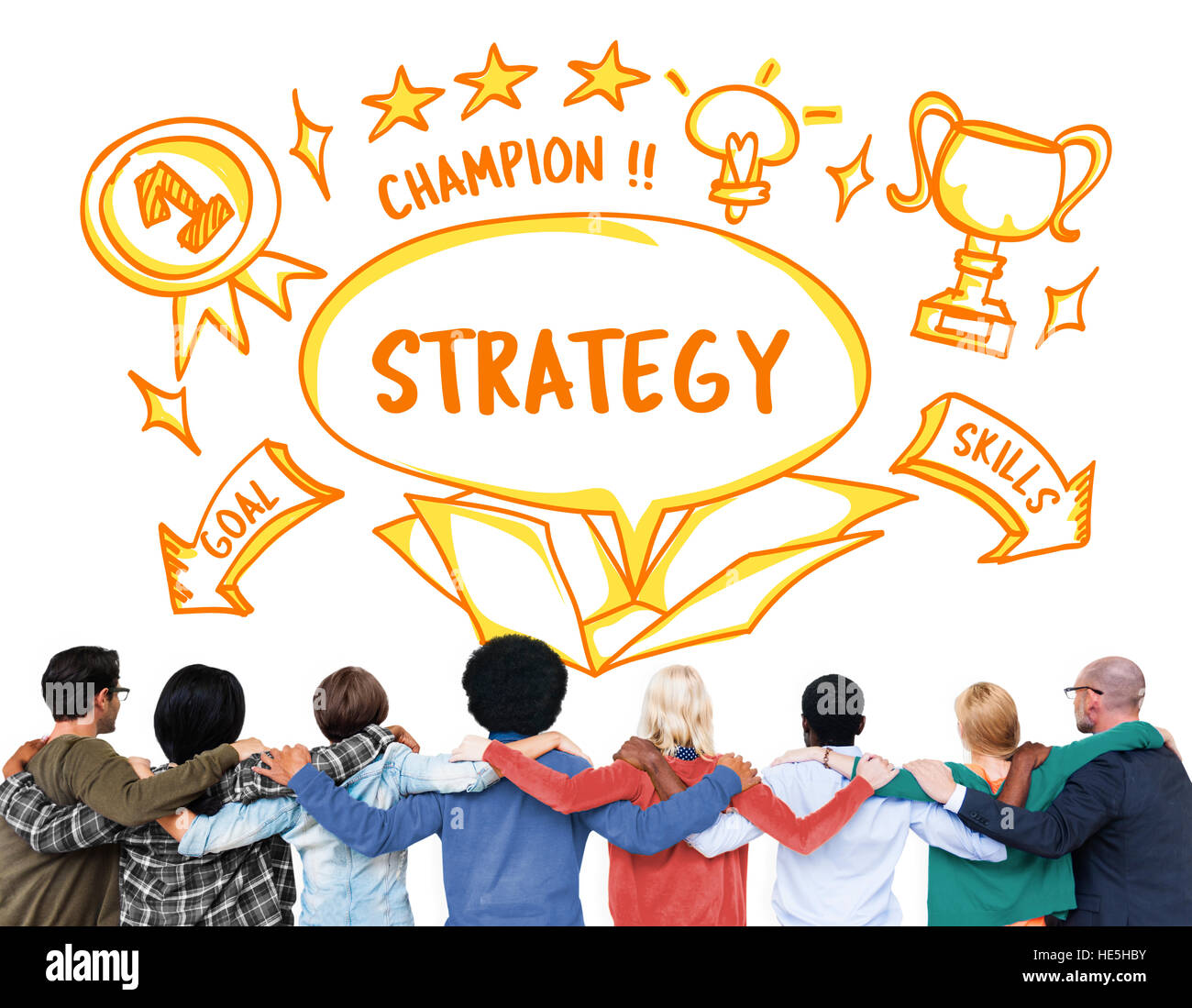 Success Achievement Victory Outside Box Sketch Concept Stock Photo - Alamy