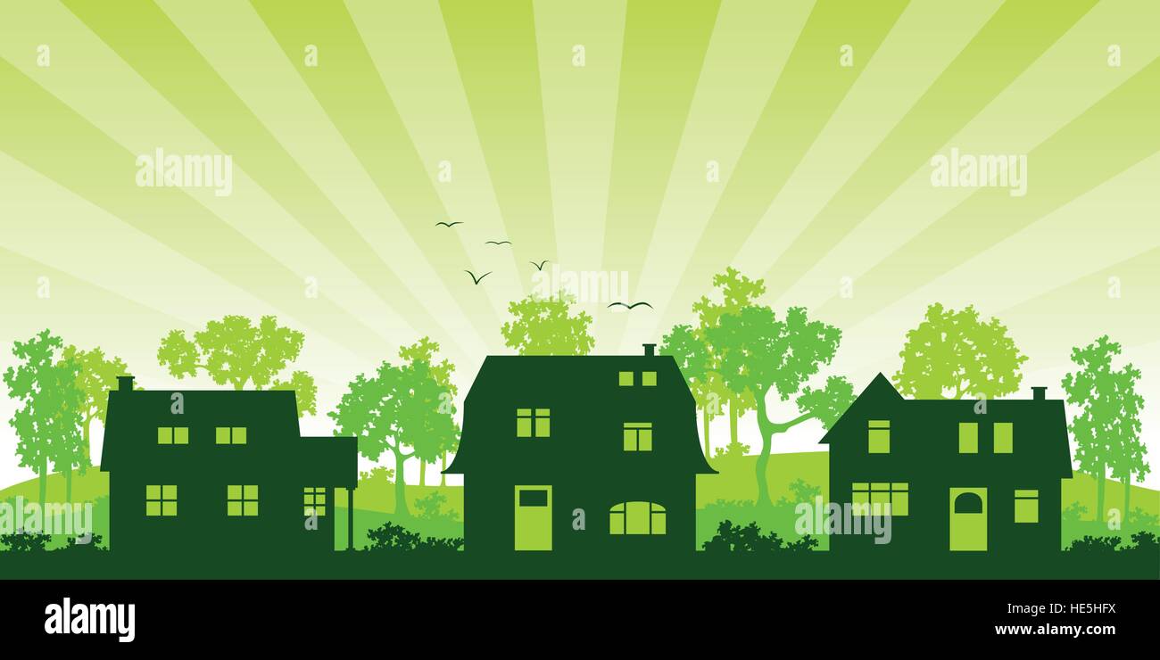 urban summer landscape Stock Vector Image & Art - Alamy