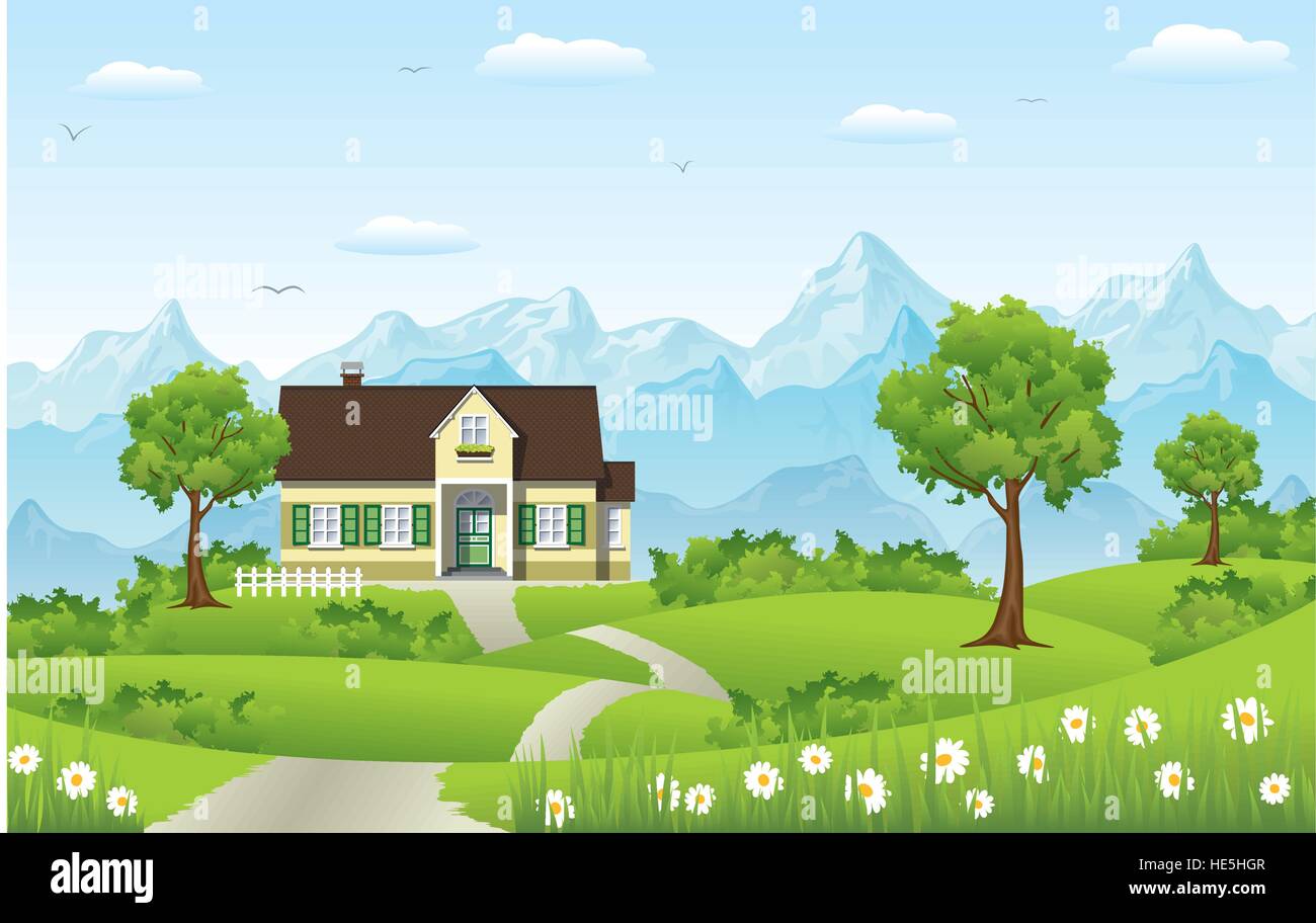 urban summer landscape Stock Vector Image & Art - Alamy