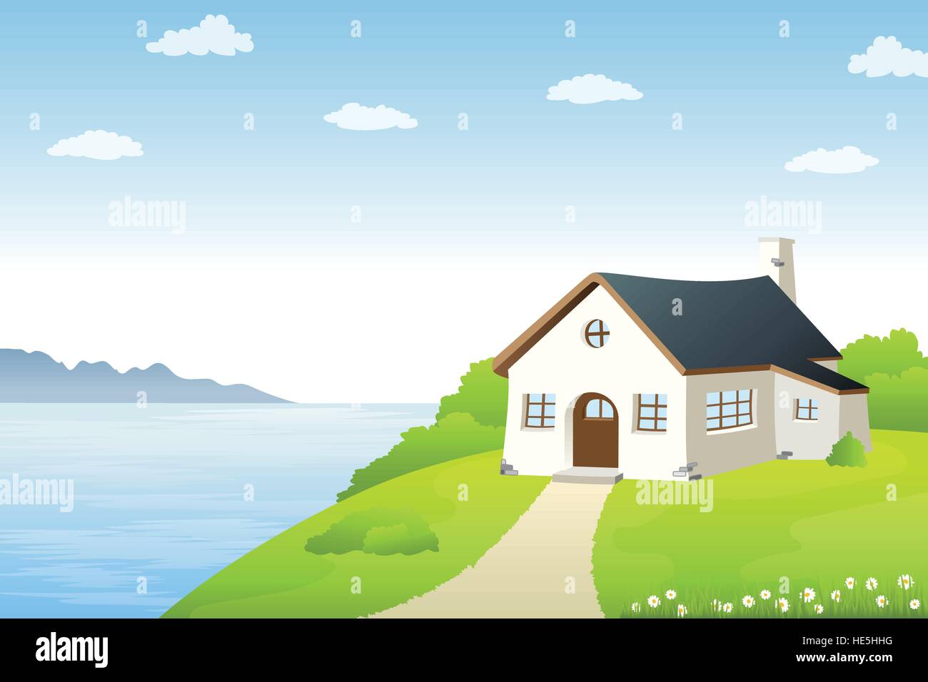 The Lake House Stock Vector Image & Art - Alamy